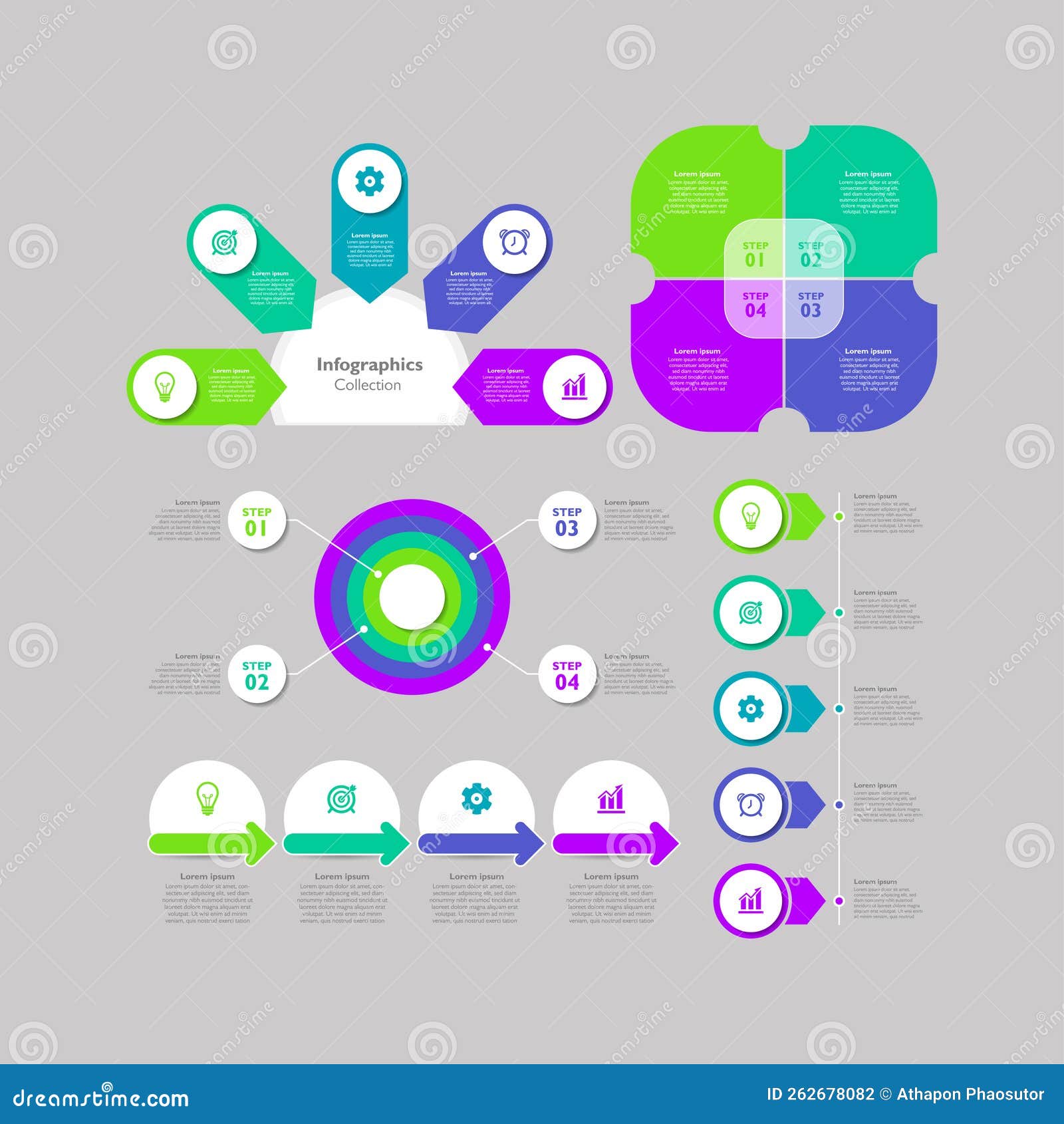 Infographic Vector Design Business Icons Template Stock Vector ...