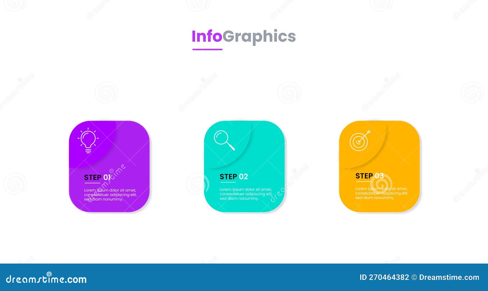 Infogaphics 4 Steps Cartoon Vector | CartoonDealer.com #46481617