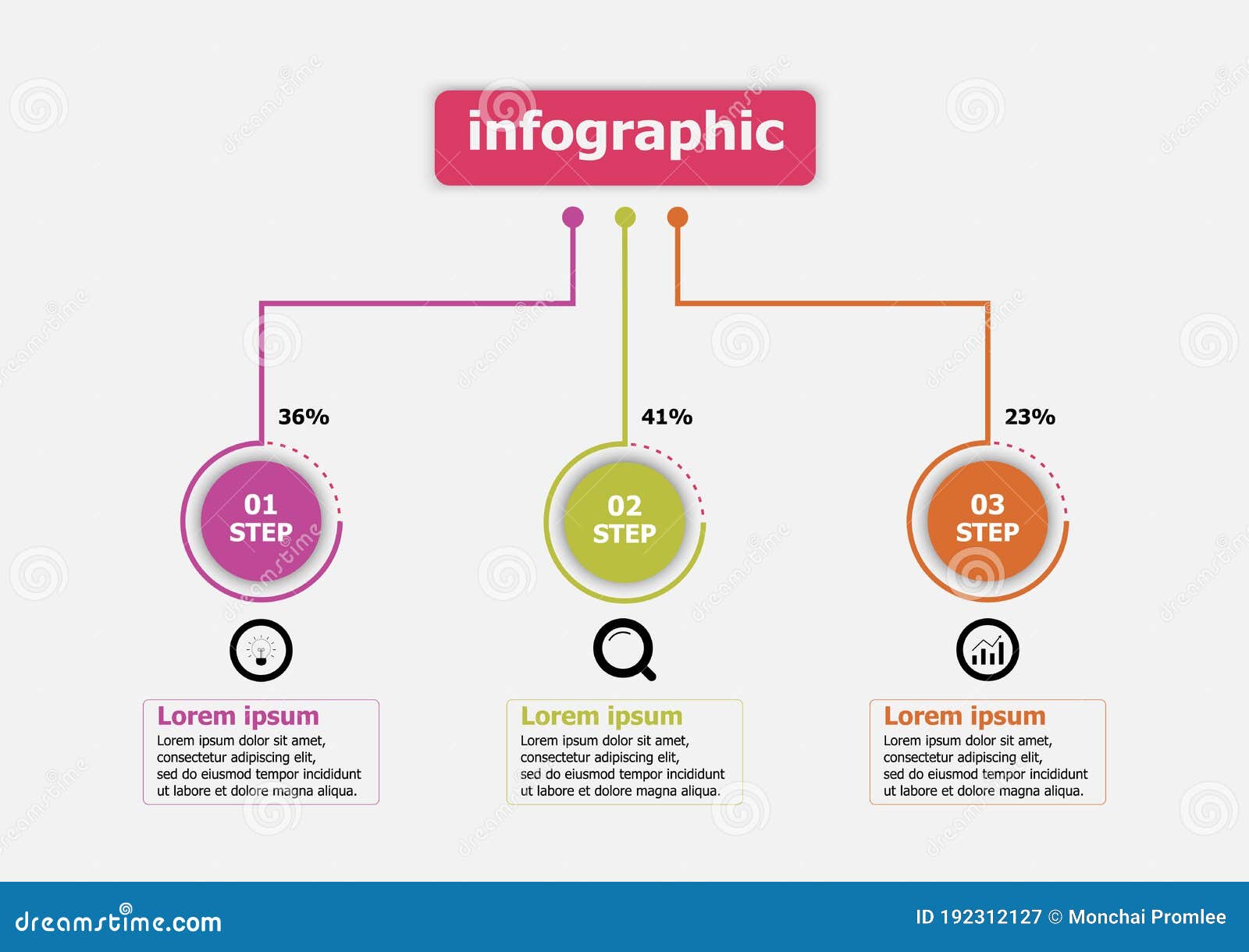 The Infographic Vector Design Template for Illustration. Timeline ...