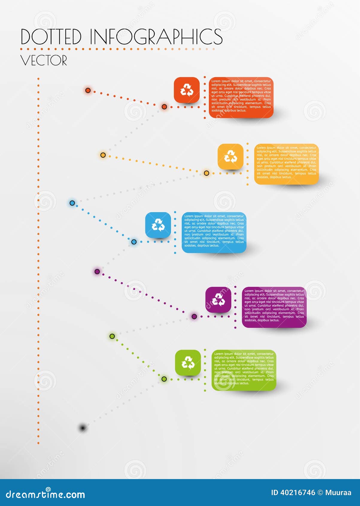 Infographic Dotted Timeline Template With Up And Down Triangle Arrows ...