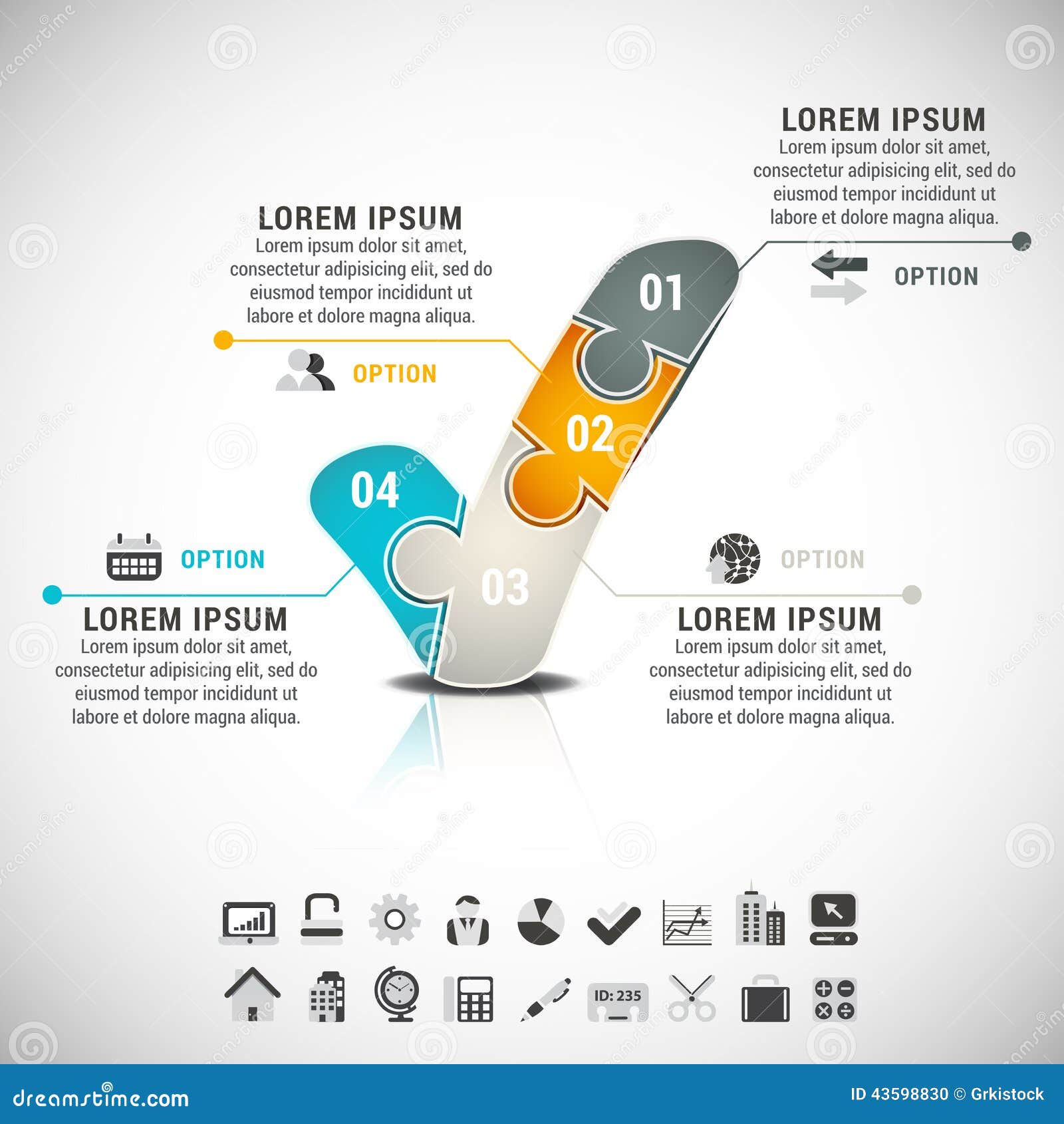 Infographic stock vector. Illustration of creative, advertising - 43598830