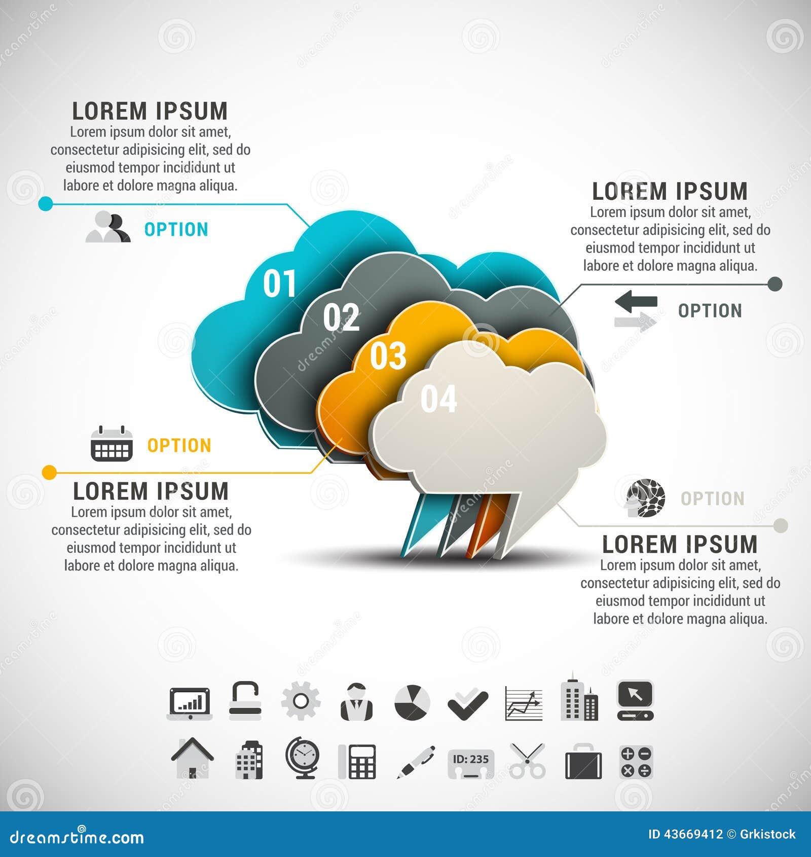 Infographic stock vector. Illustration of layout, modern - 43669412