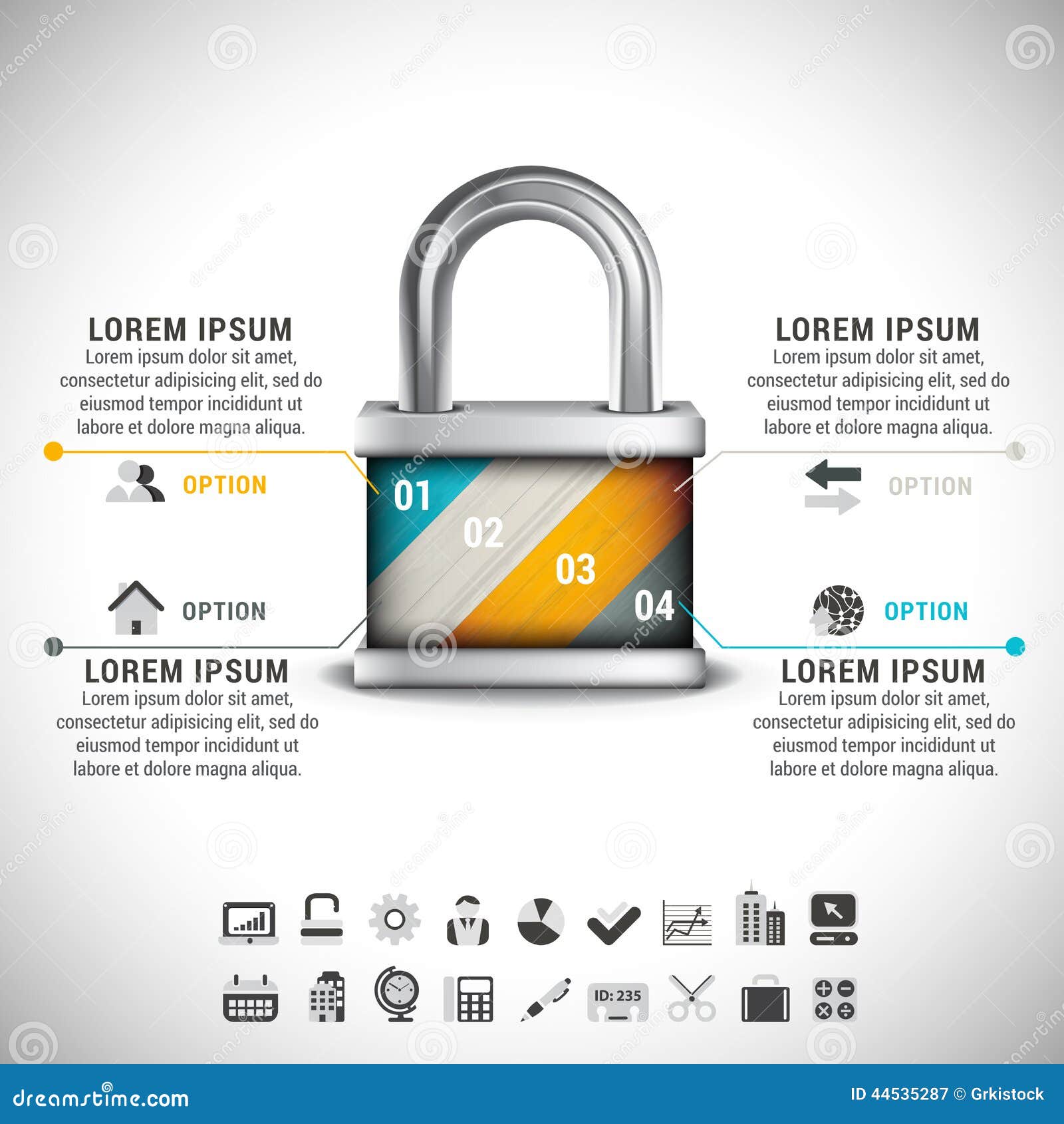 Infographic stock vector. Illustration of step, creative - 44535287