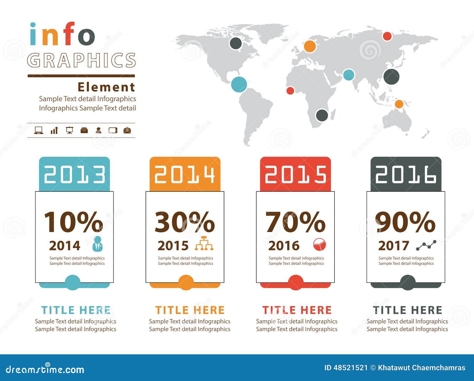 Infographic Vector Template Design Stock Vector - Illustration of ...