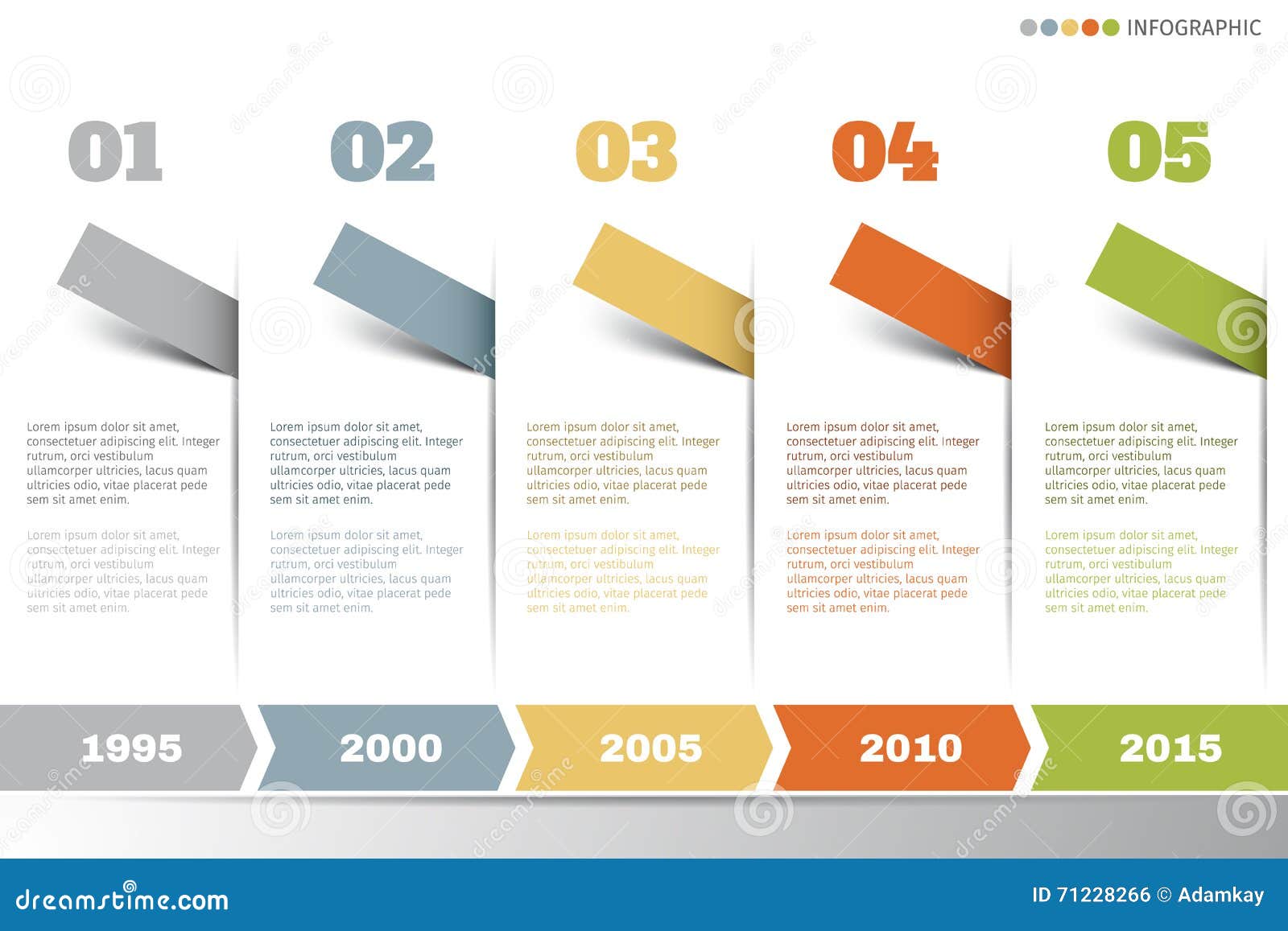Infographic Vector Timeline Stock Vector - Illustration of abstract ...