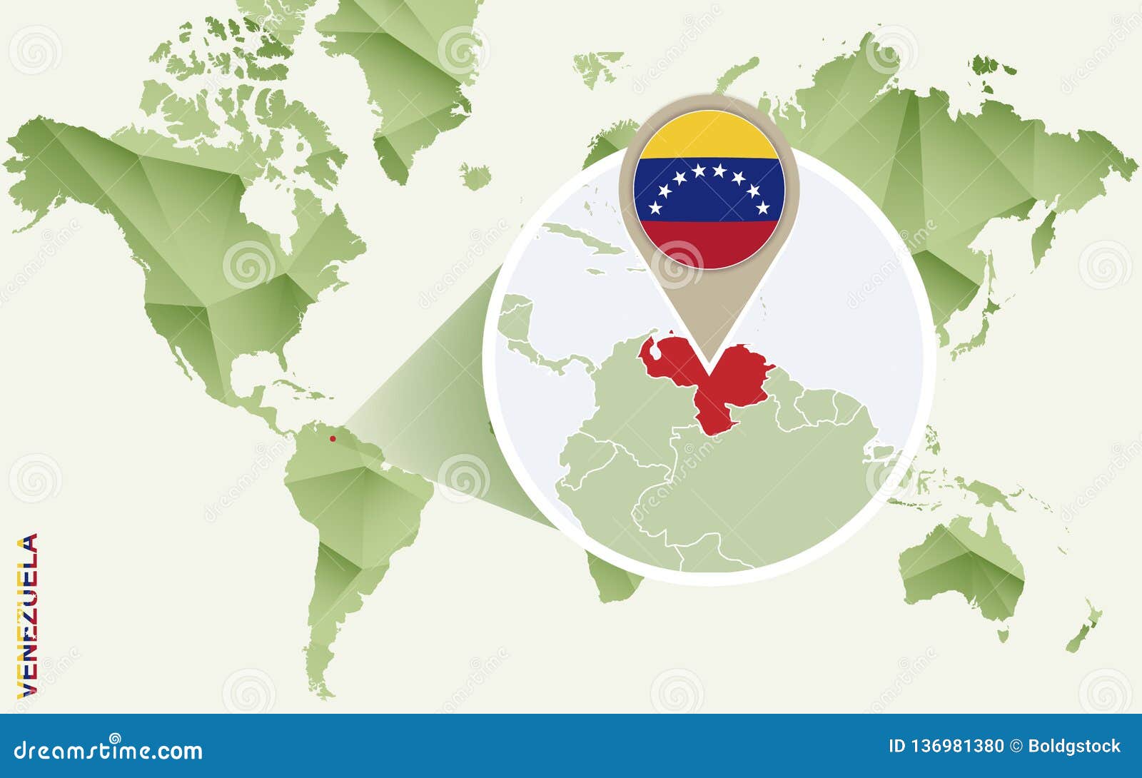 Infographic for Venezuela, Detailed Map of Venezuela with Flag Stock ...