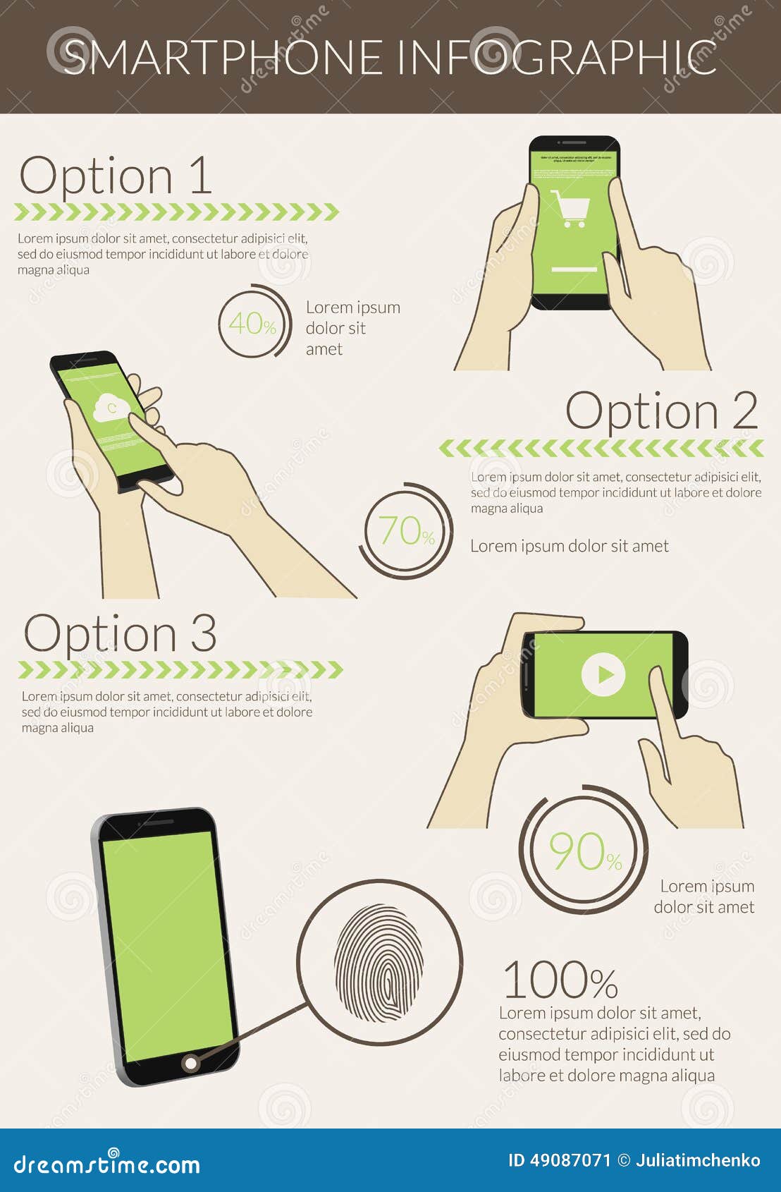 Infographic Visualization of Usability Smartphone Stock Vector ...