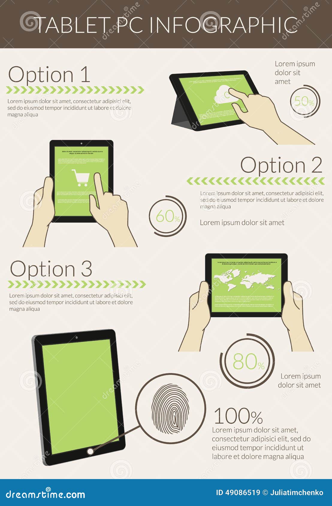 Infographic Visualization of Usability Tablet Pc Stock Vector ...