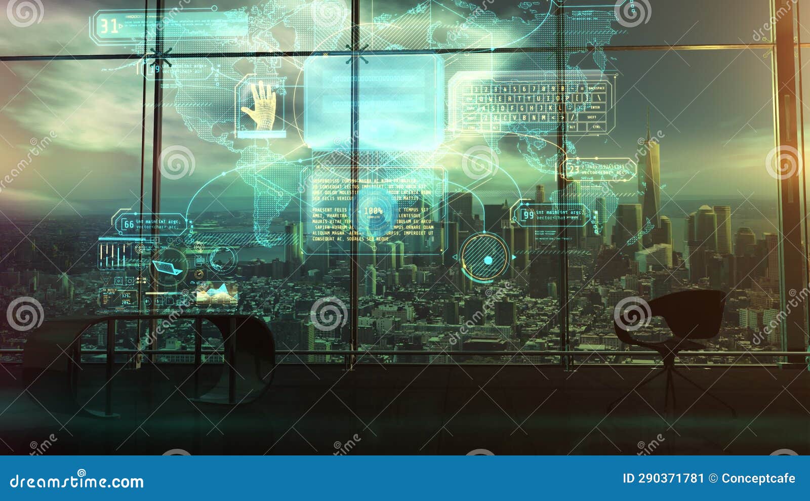 Encryption of Data on the Network. 3D Render Stock Video - Video of ...