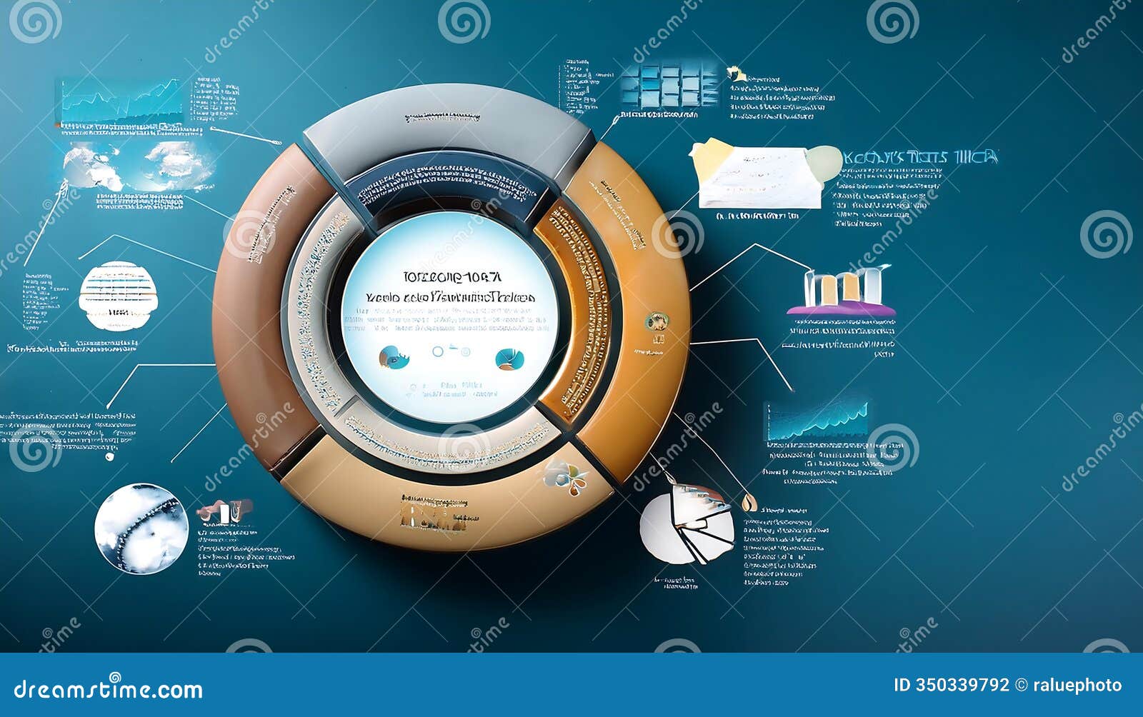 Infographic For Core Values Visualization Template With Colorful Pie ...