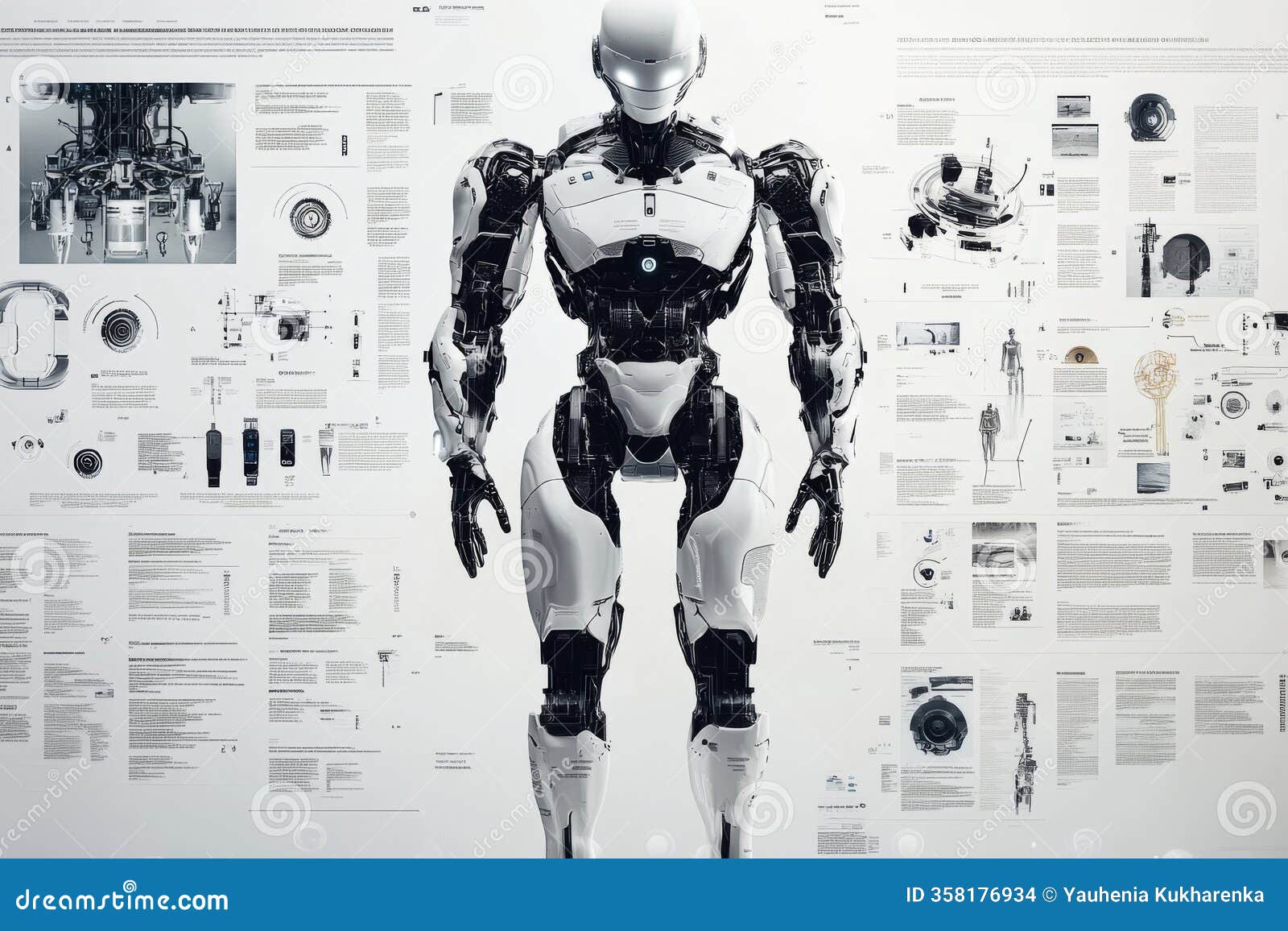 Evolution Of Robotics And AI Technology Royalty-Free Stock Image | CartoonDealer.com #358176934