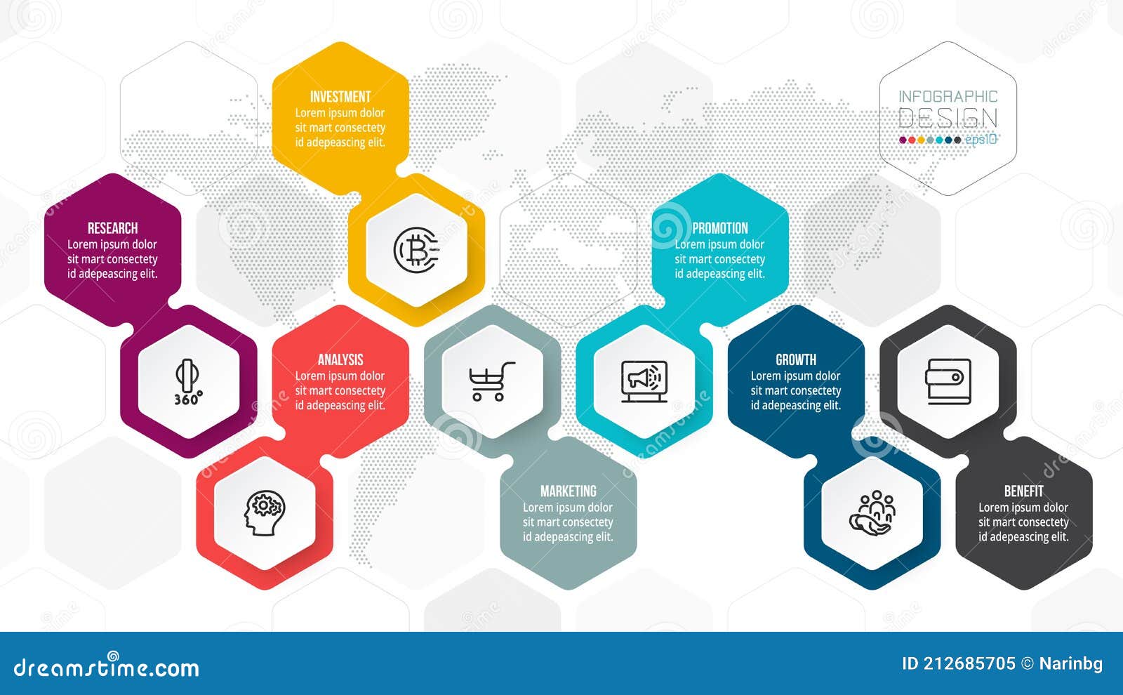 Infographic Vorlage Des Unternehmens Oder Der Vermarktung Vektor ...