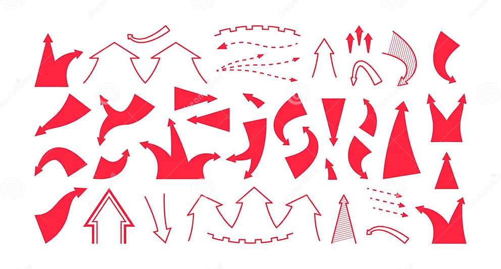 Infographic War Map Pointer. Attack Arrow Icons Flat Simple Style ...