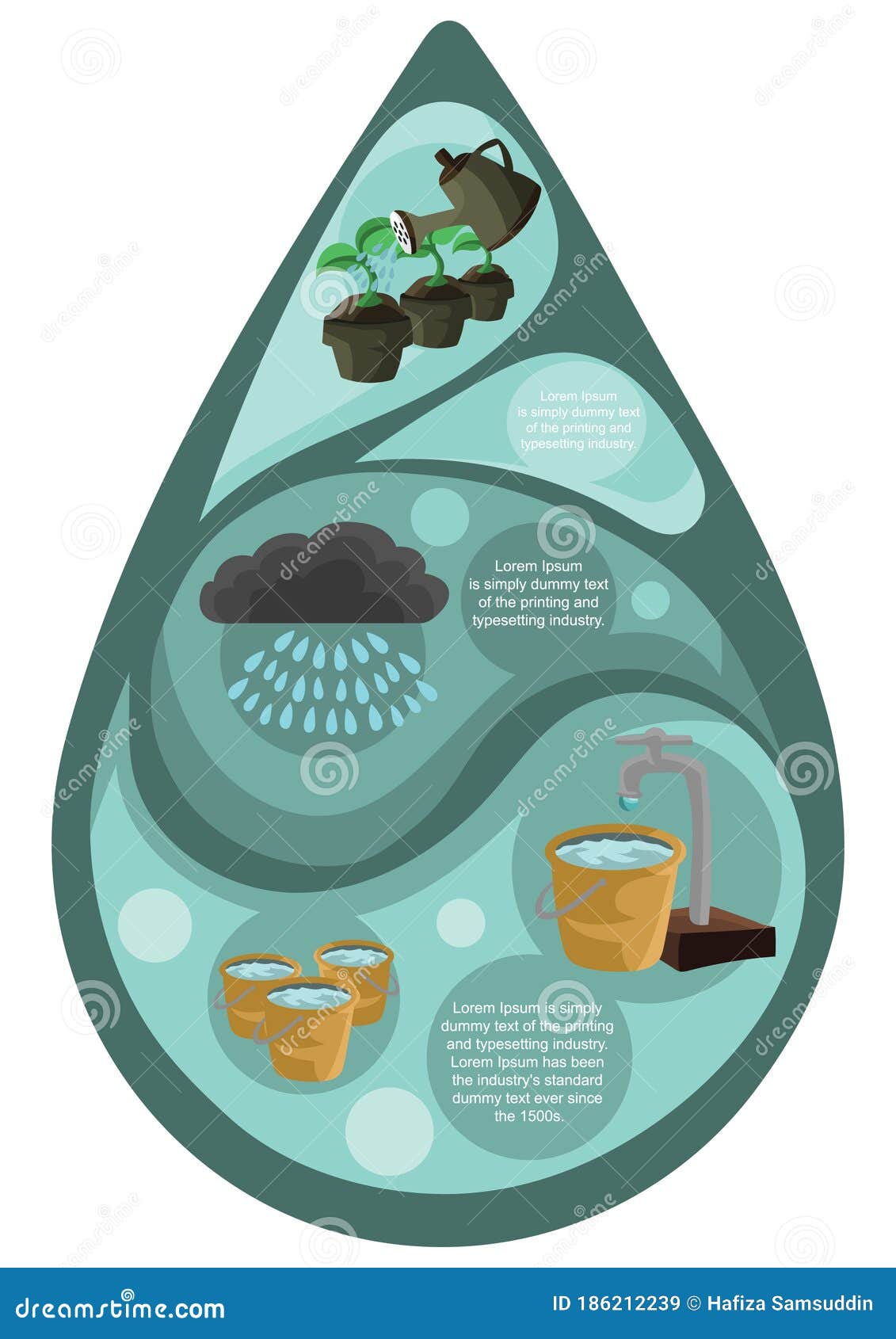 Infographic of Water. Vector Illustration Decorative Design Stock ...