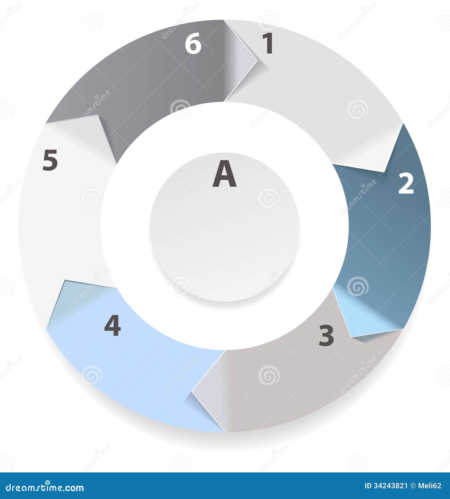 Infographic Wheel With Black Sections. Business Chart, Graph, Diagram ...