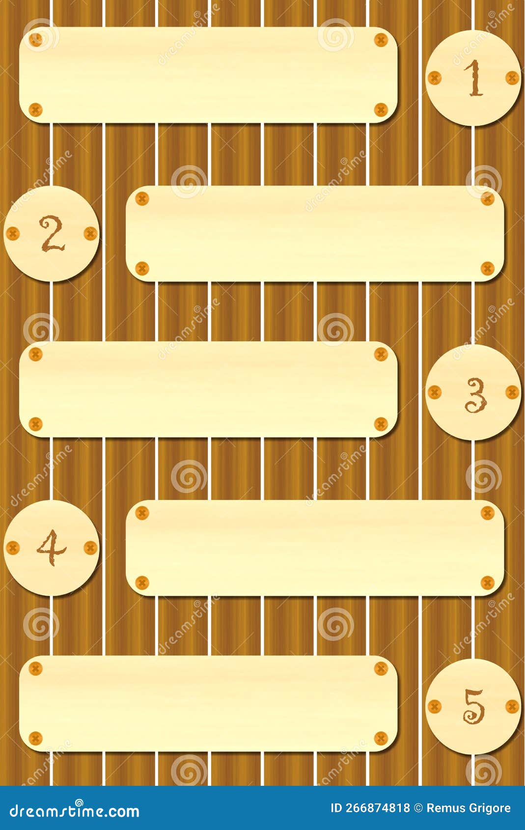 Infographic Wooden Boards - Cdr Format Stock Vector - Illustration of ...