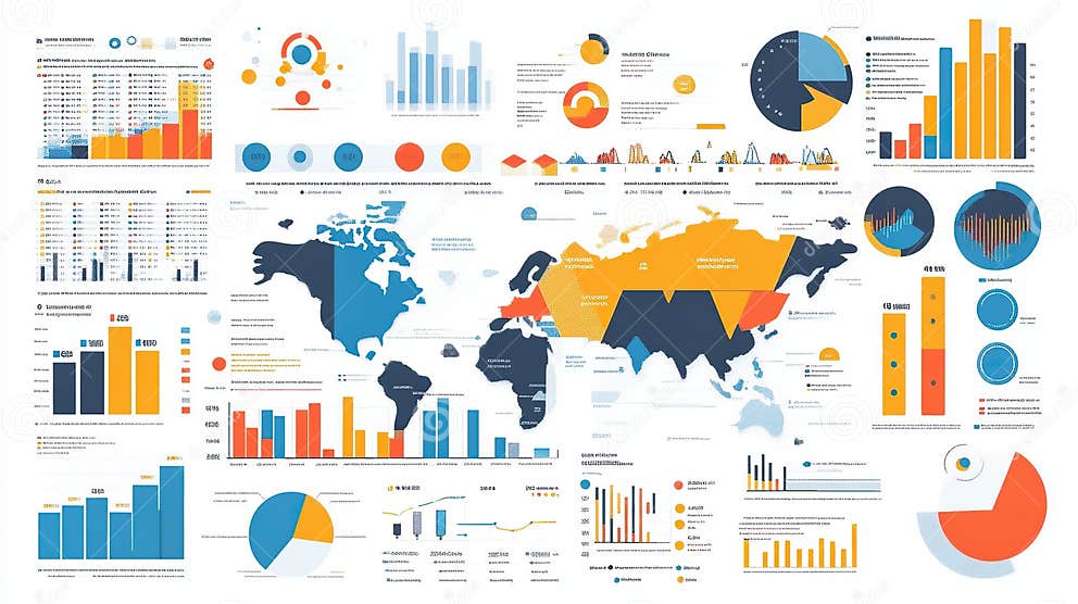 Infographic World Map with Charts, Graphs, and Data Visualizations for ...