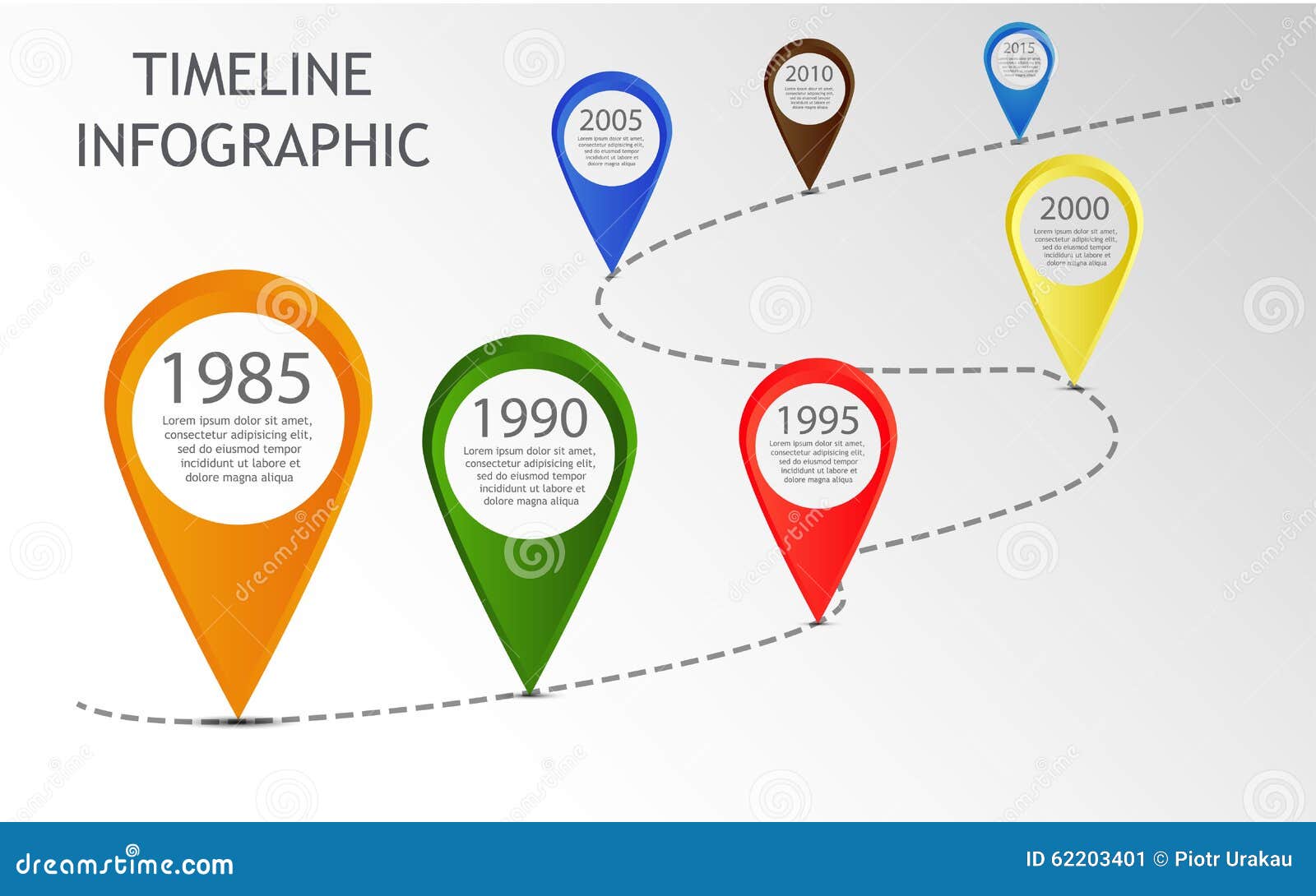 Infographic-Zeitachse vektor abbildung. Illustration von nadelanzeige ...