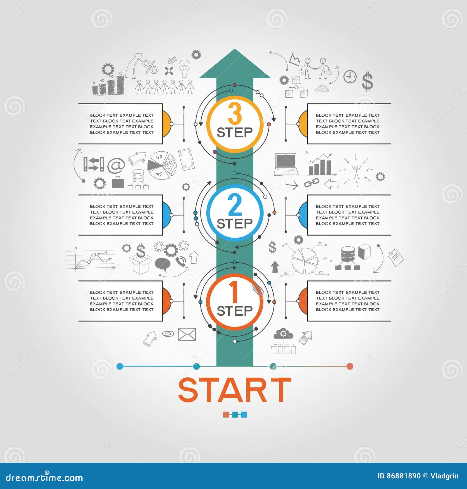 Infographicmalplaatje Met Stappen Vector Illustratie - Illustration of ...