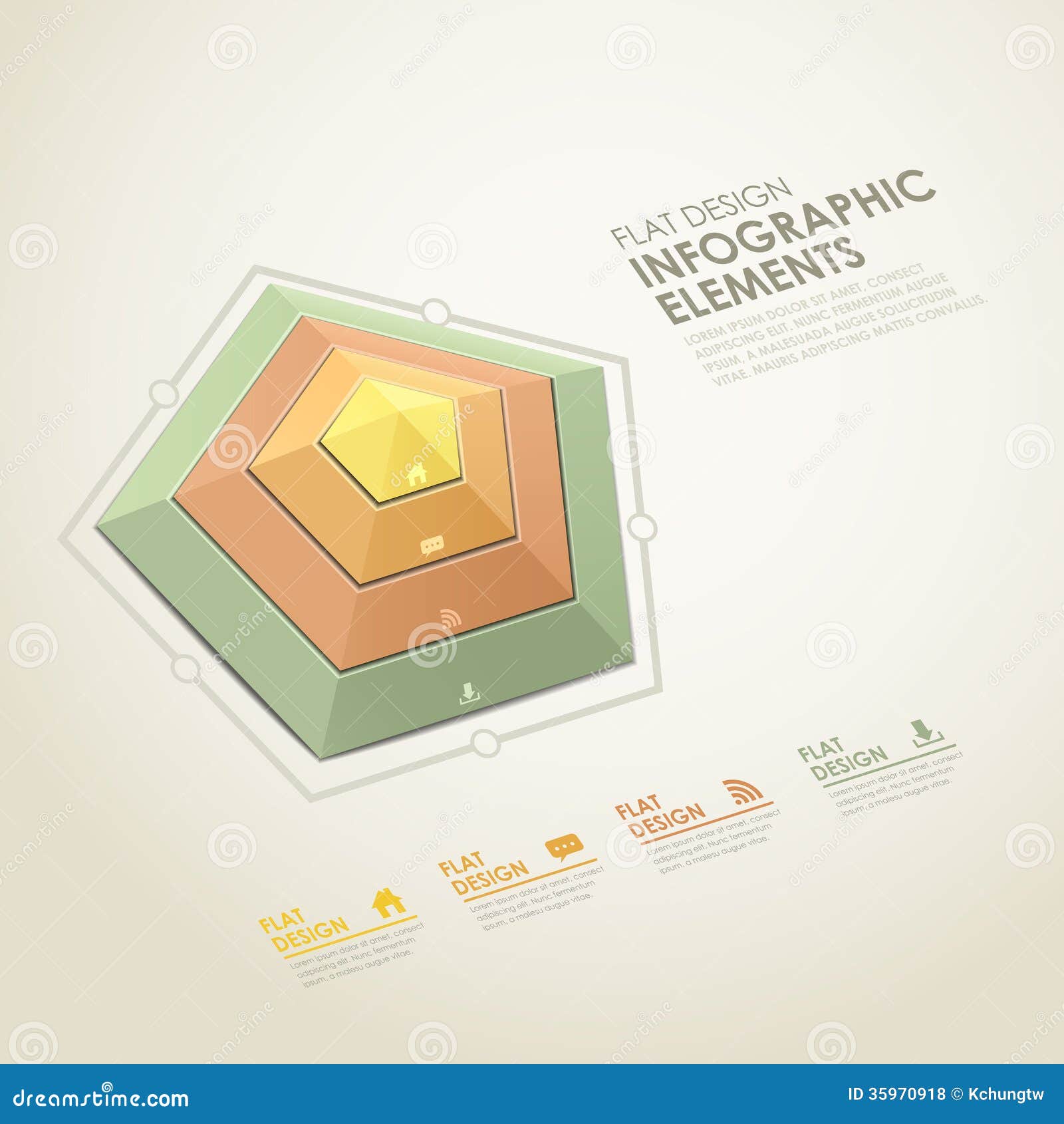 Infographics Abstracto De La Carta De Radar Ilustración del Vector ...