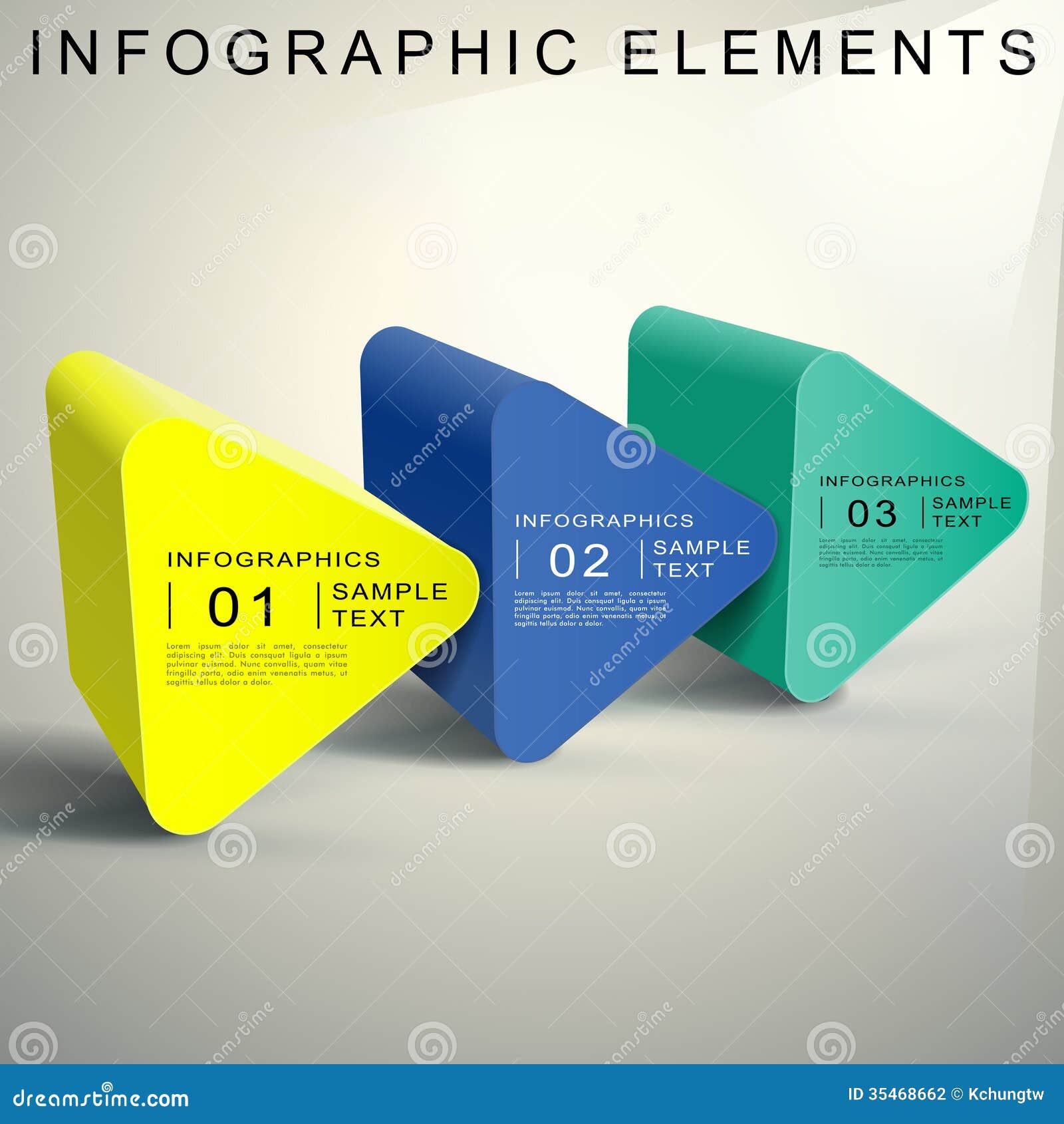 Infographics Abstracto De La Prisma Triangular 3d Ilustración del ...