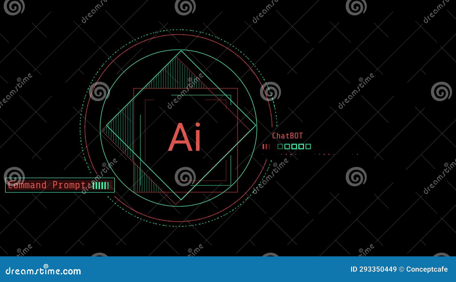 Infographics of AI and Conversational Chatbot on Alpha Channel. Stock ...