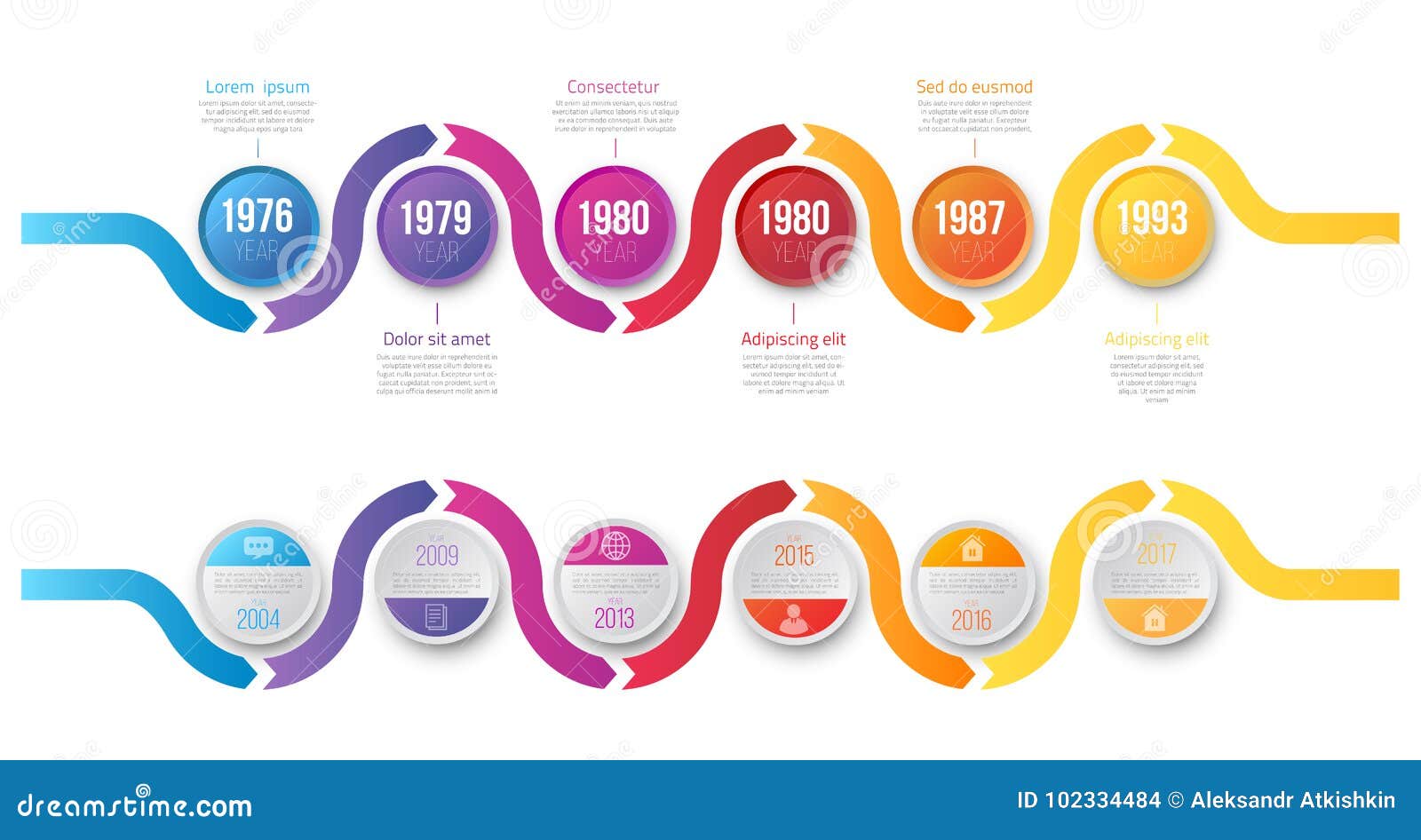 Infographics Arrow Timeline Hystory Template Vector Illustration ... Infographics Arrow Timeline Hystory Template Vector Illustration ...