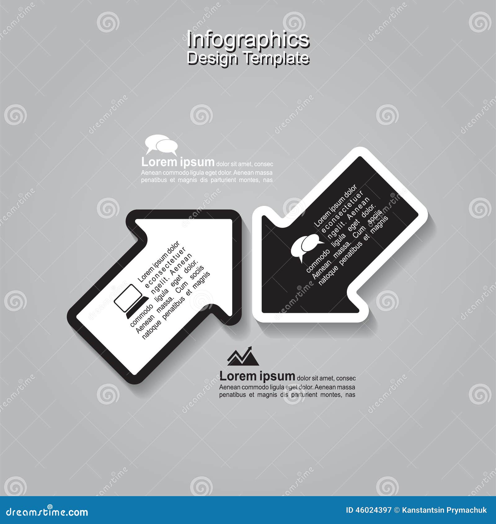 Infographics with Arrows. Vector Illustration Stock Vector - Illustration of step, page: 46024397