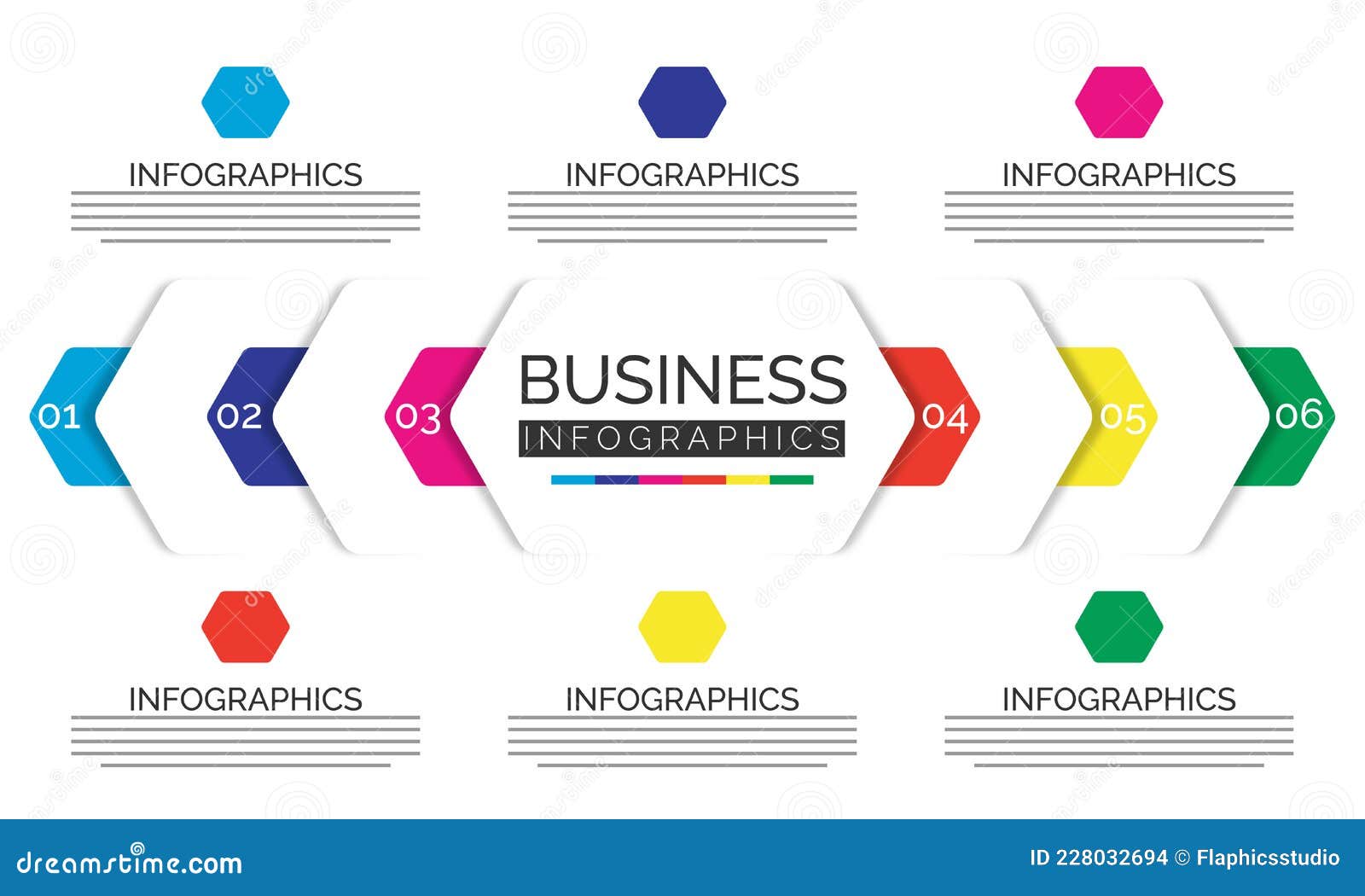 Business Infographic Polygon Show Information Stock Vector ...