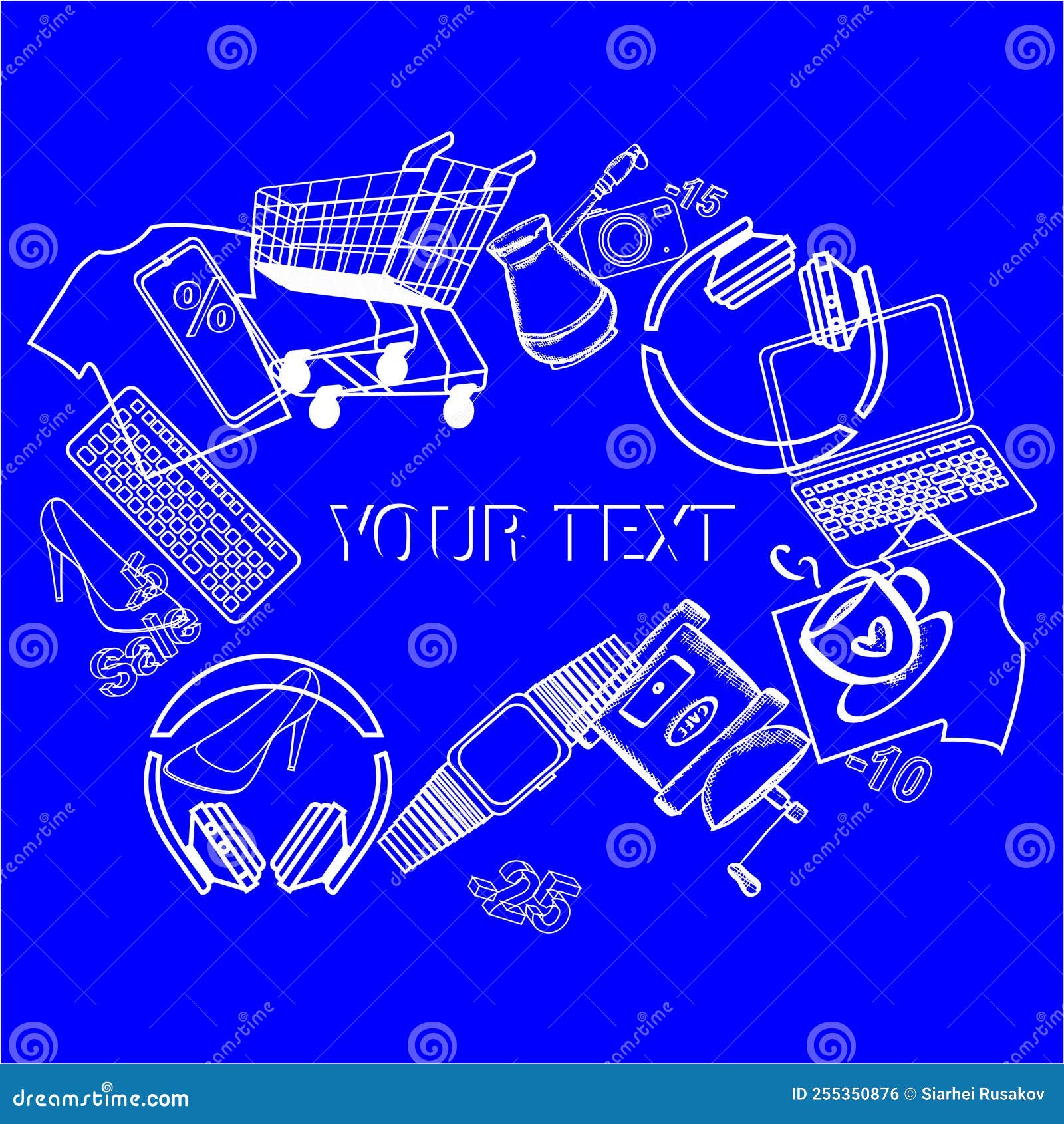 Infographics Background E-commerce. Business Concept. Set Icons. Stock ...