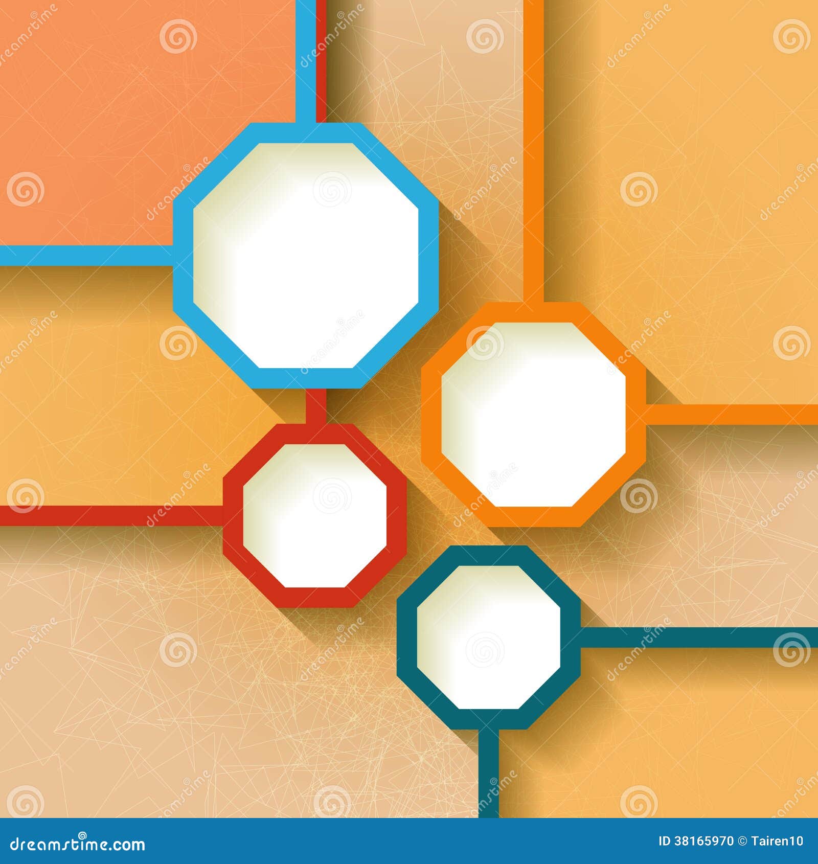 Infographics Background with Octagons Stock Vector - Illustration of ...