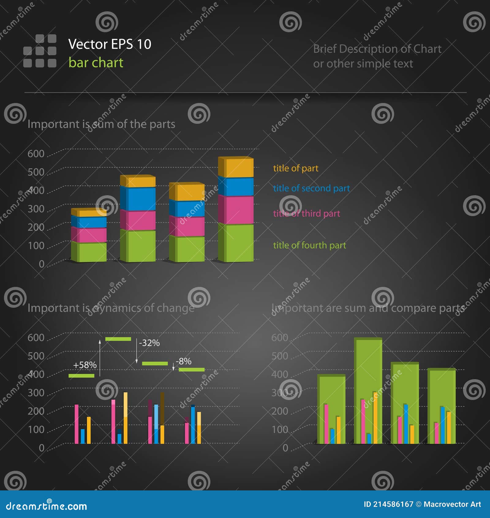 Infographics, bar chart stock vector. Illustration of graph - 214586167