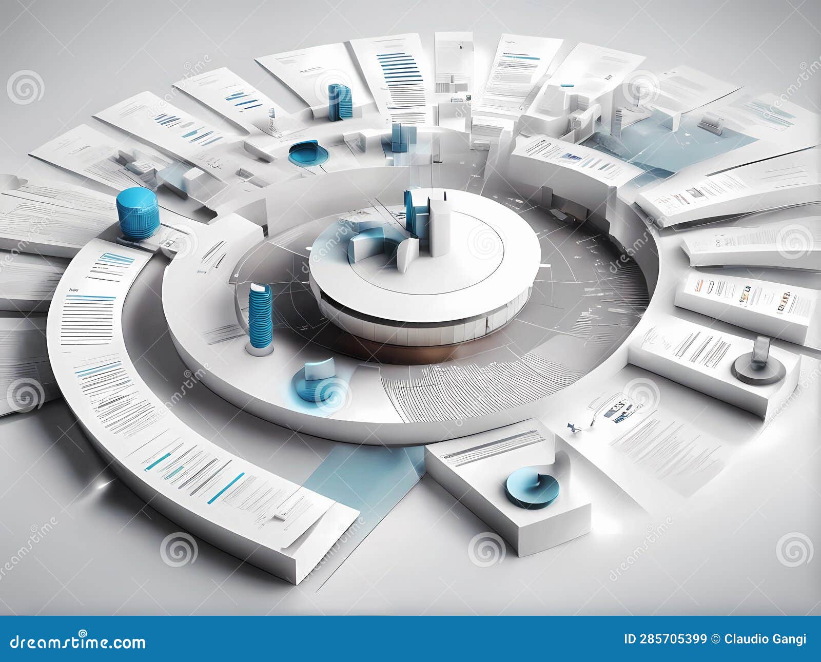Infographics Big Data Representation Stock Illustration - Illustration ...