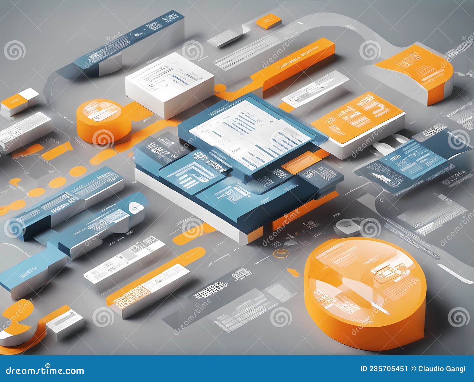 Infographics Big Data Representation Stock Illustration - Illustration ...