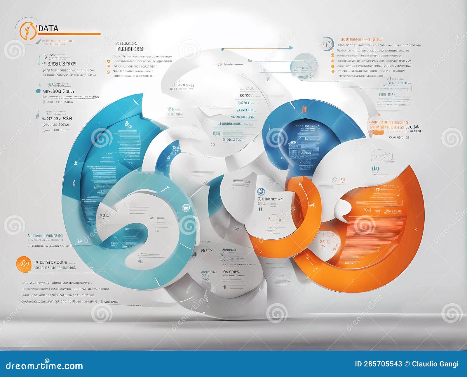 Infographics Big Data Representation Stock Illustration - Illustration ...