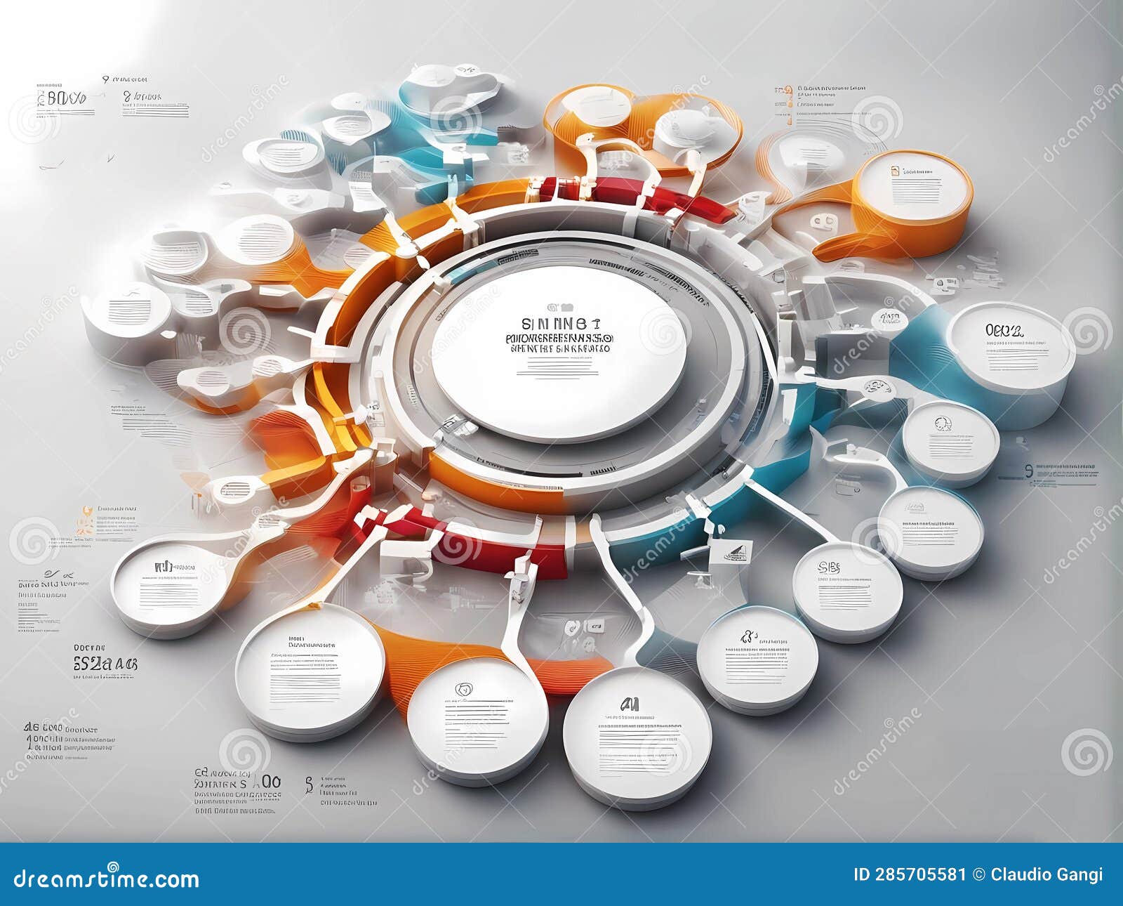 Infographics Big Data Representation Stock Illustration - Illustration ...