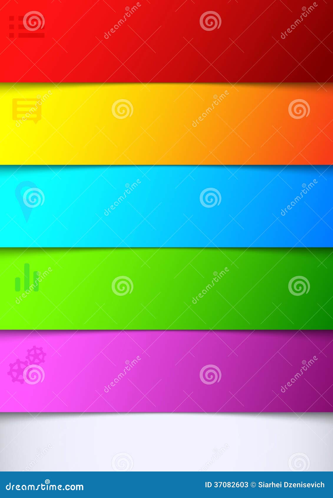 Infographics Bright Rainbow Background - List Stock Vector ...