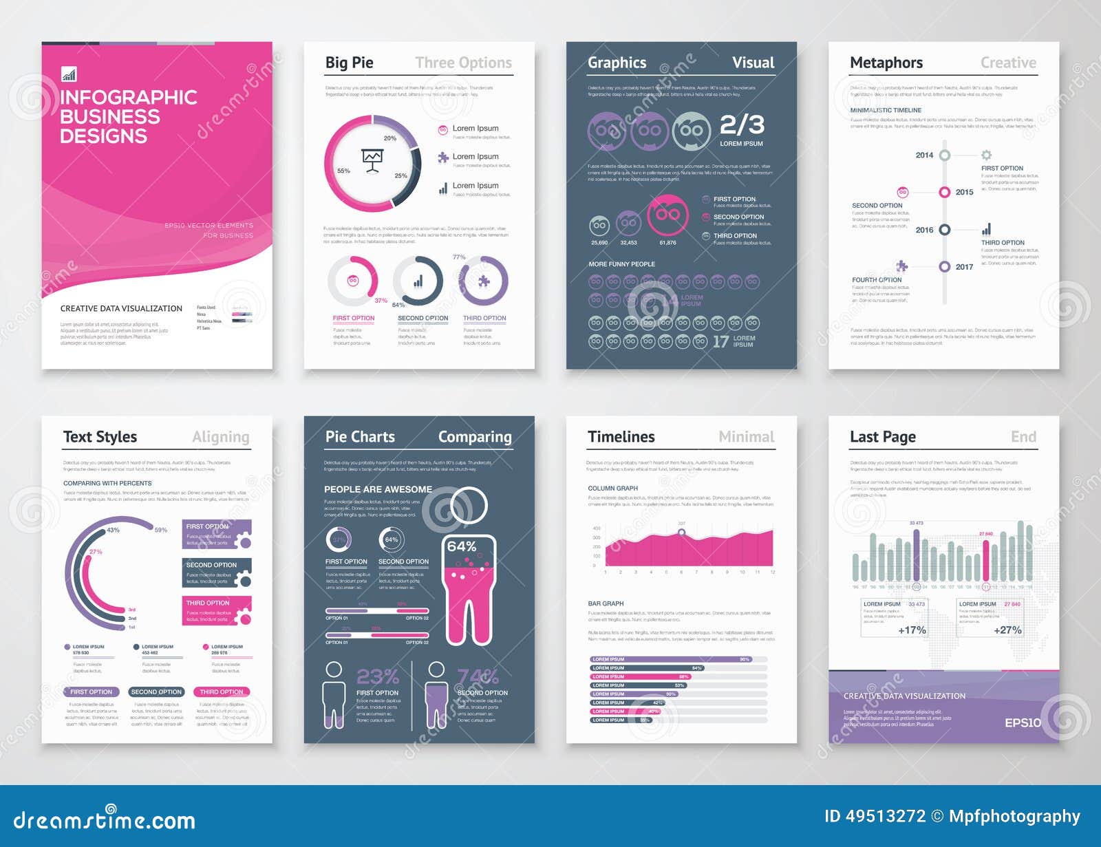 Infographics Business Elements and Vector Design Illustrations Stock ...
