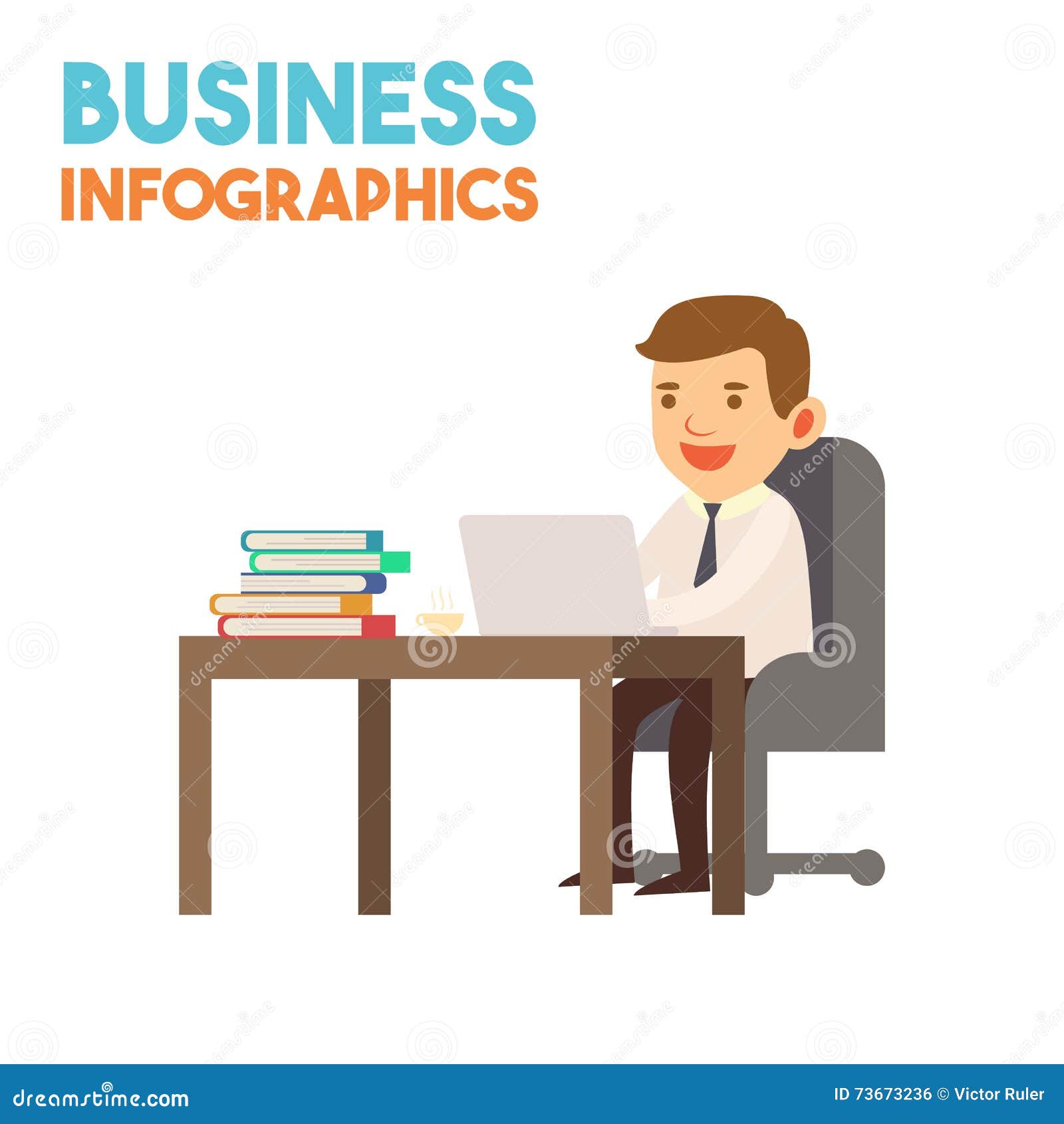 Infographics - Business Man Stock Vector - Illustration of interview ...