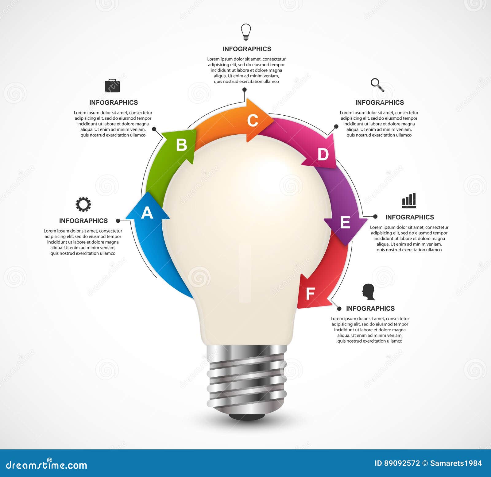 Infographics for Business Presentations or Information Booklet. Light ...