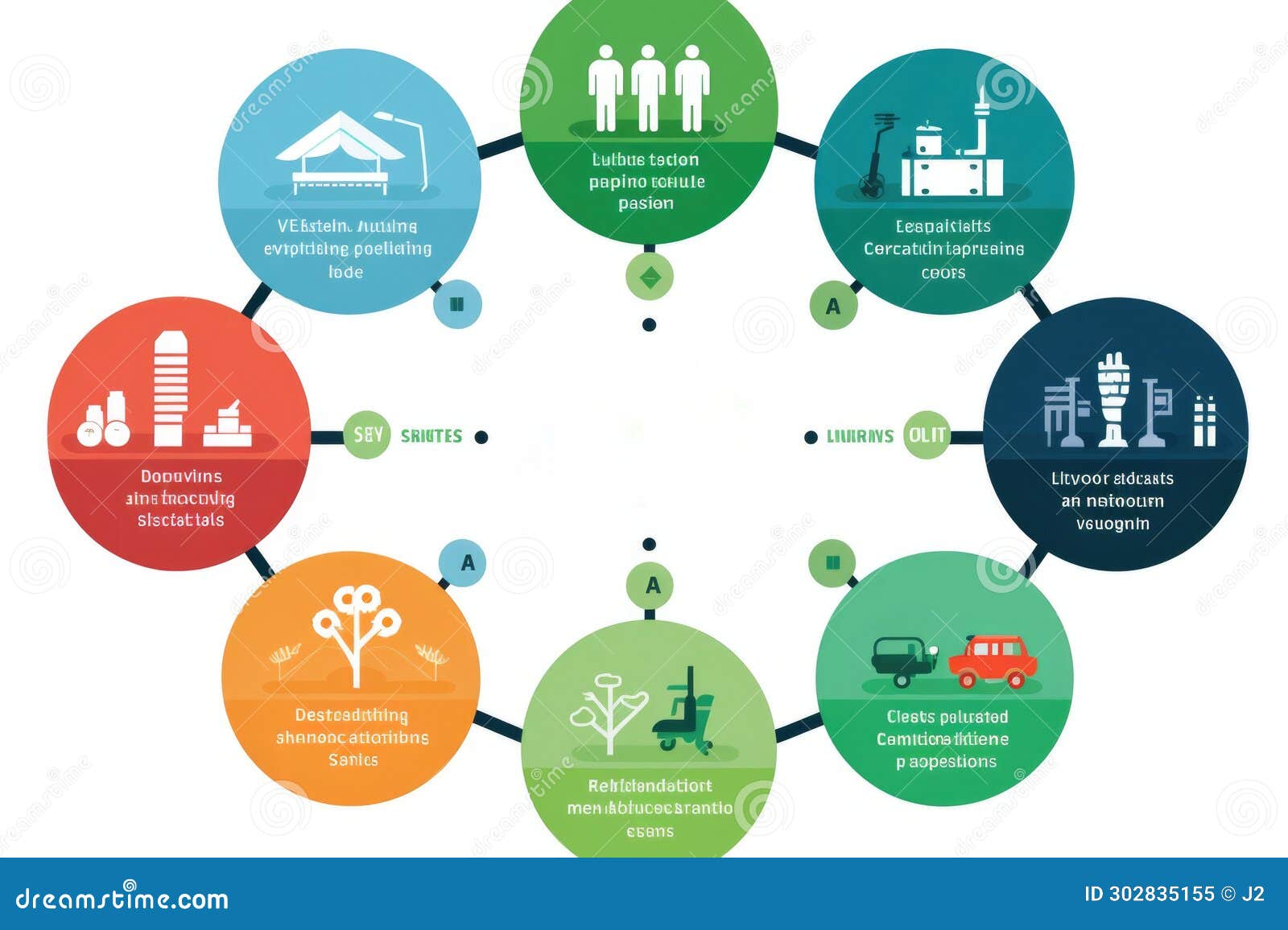 Infographics. Business Value Chain and Sustainability Stock Image ...