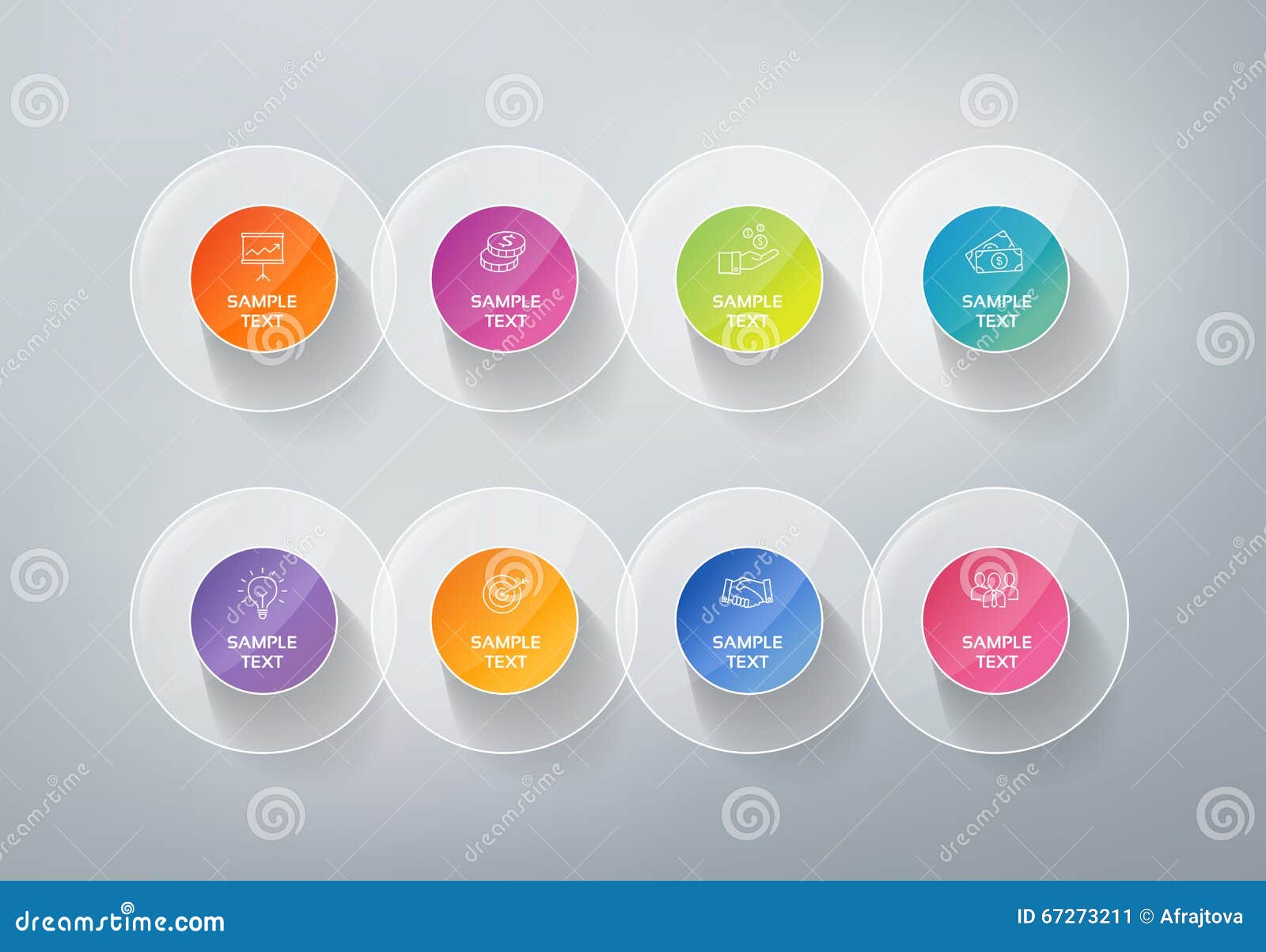 Infographics Buttons - Timeline Stock Vector - Illustration of icon ...