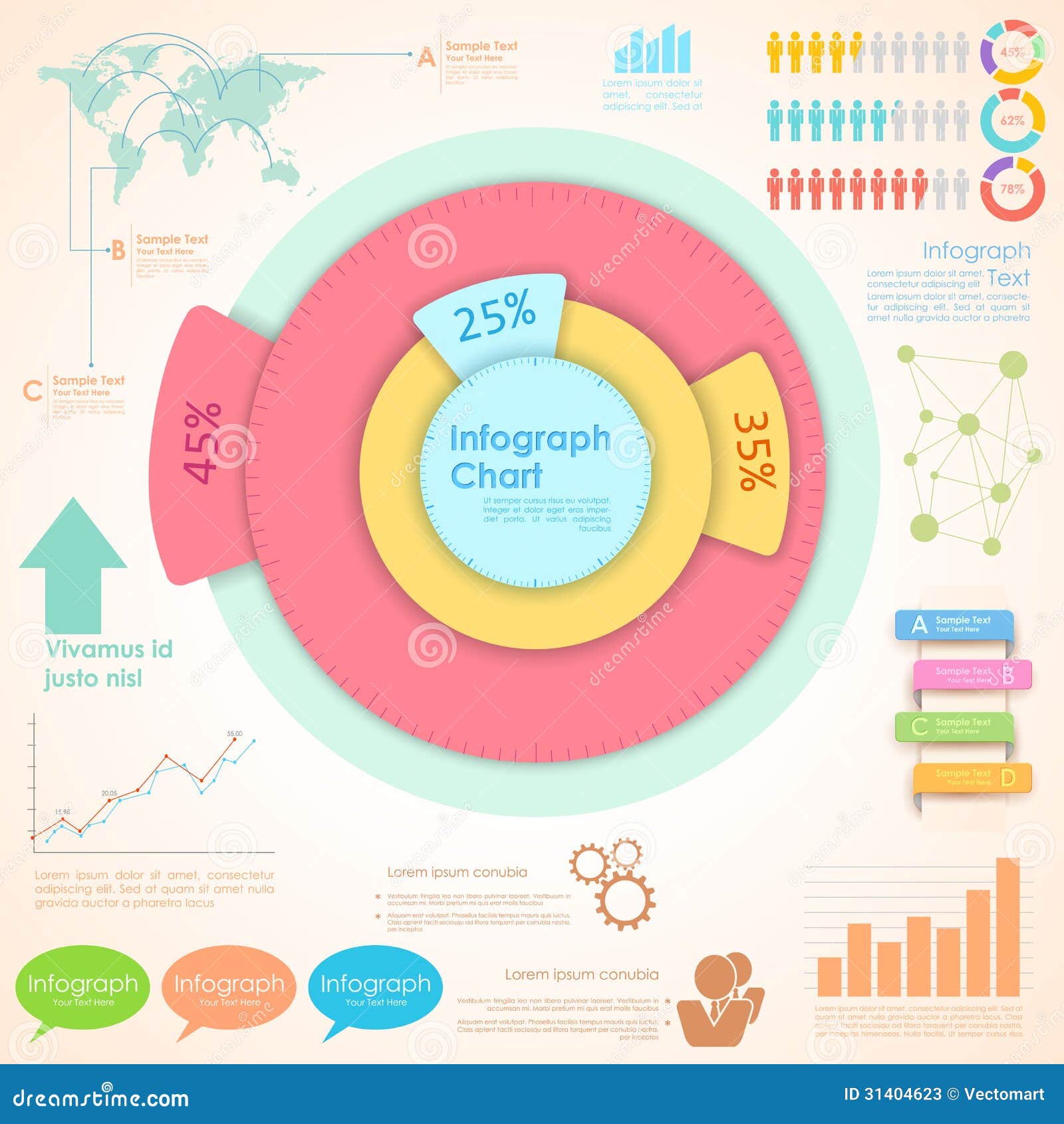 Infographics Chart stock vector. Illustration of cutout - 31404623