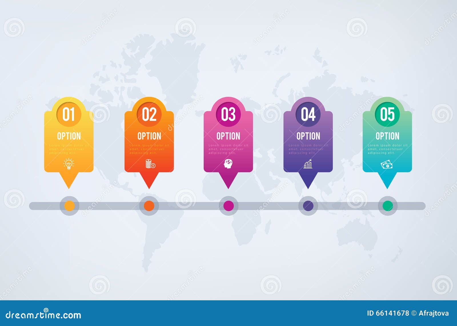 Infographics Chart - 5 Steps Sequence To Success Stock Vector ...