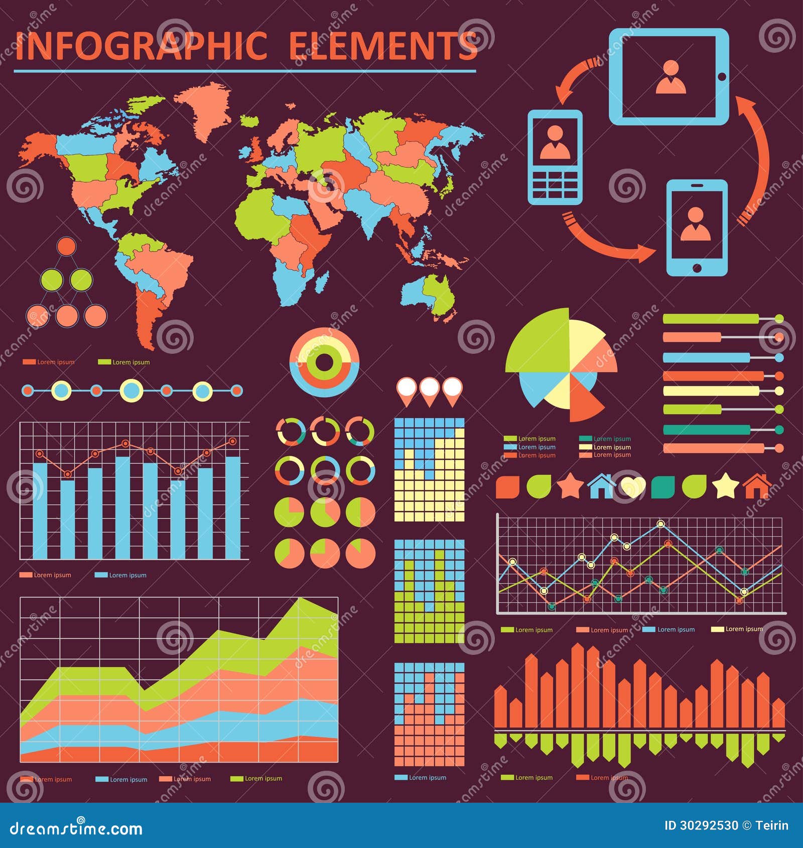 Infographics collection stock vector. Illustration of navigation - 30292530