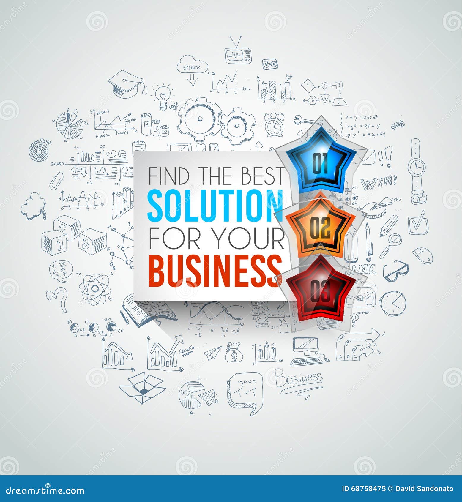 Infographics Complex Layout With Option Buttons And Hand Drawn Sketch ...