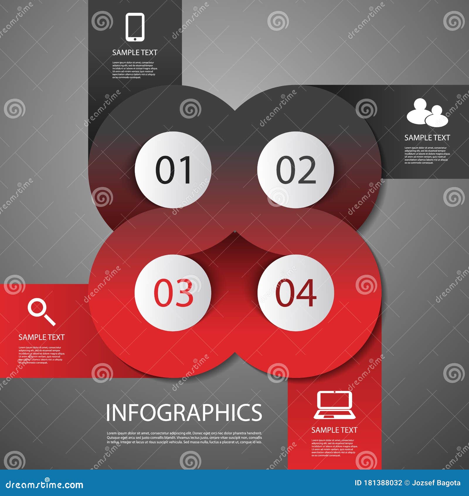 Infographics Cover - Circle Designs with Icons Stock Vector ...