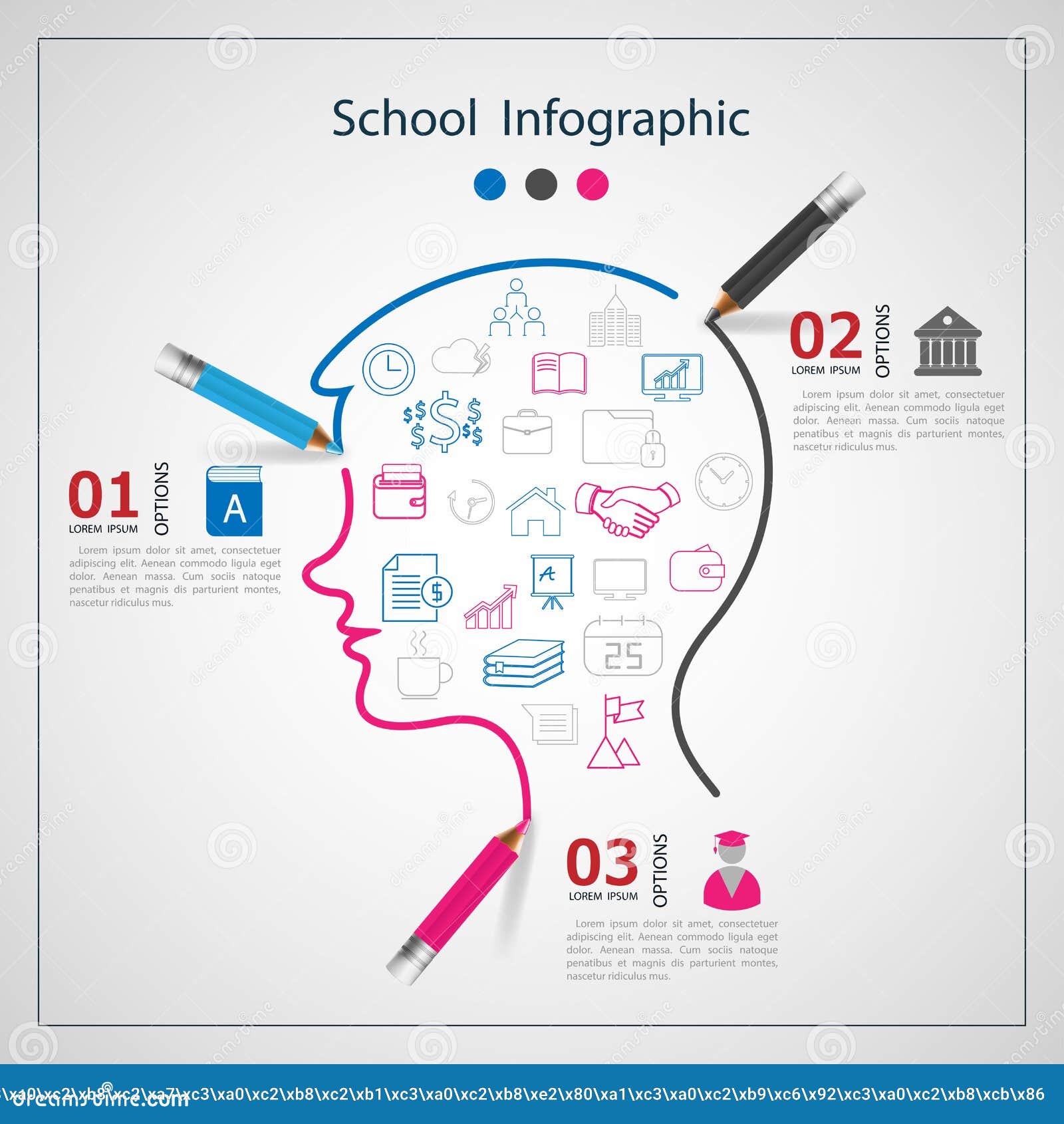 Infographics Creative with Drawing Graphic or Website Layout Stock ...