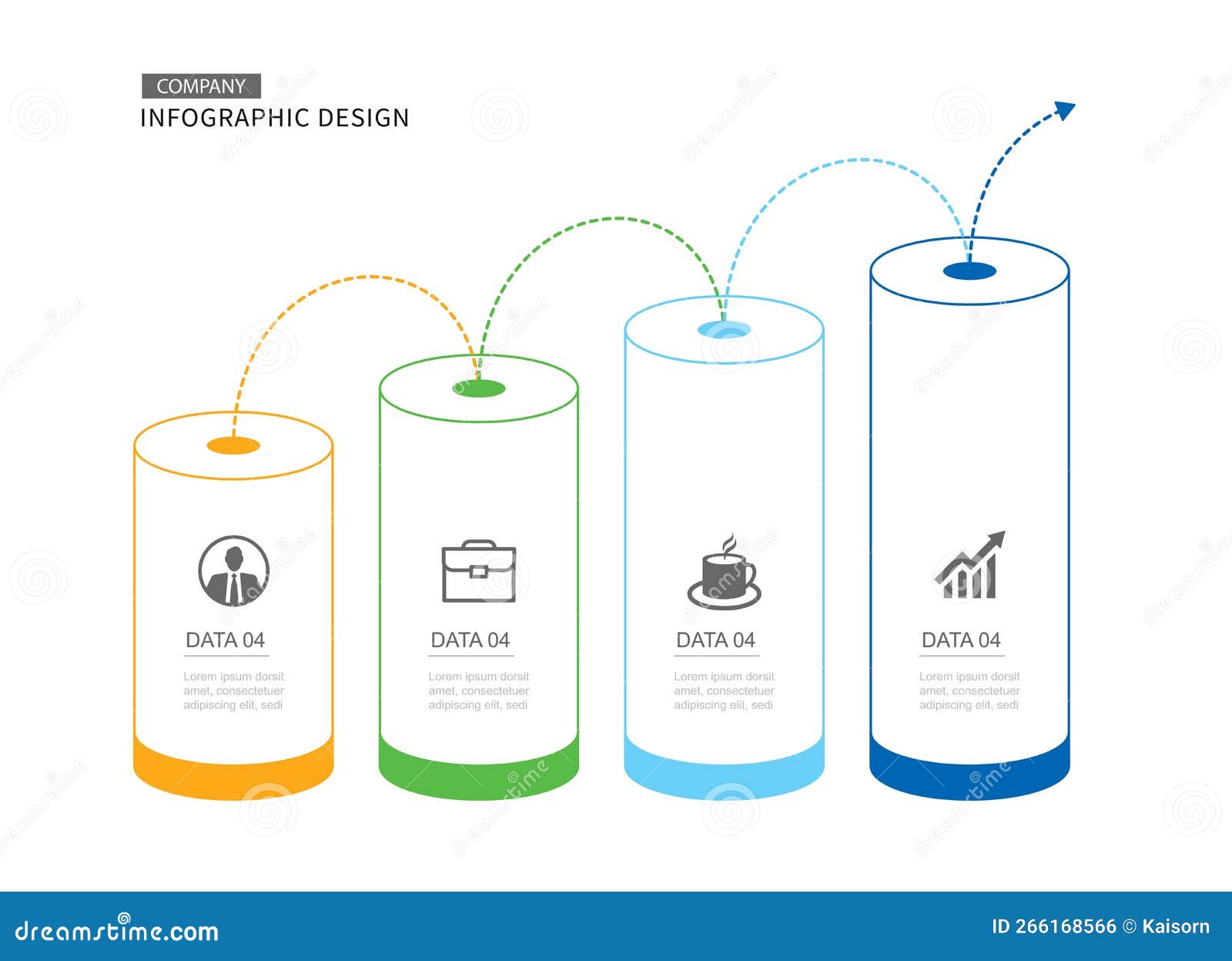Infographics Cylinder Timeline With 6 Number Data Template ...