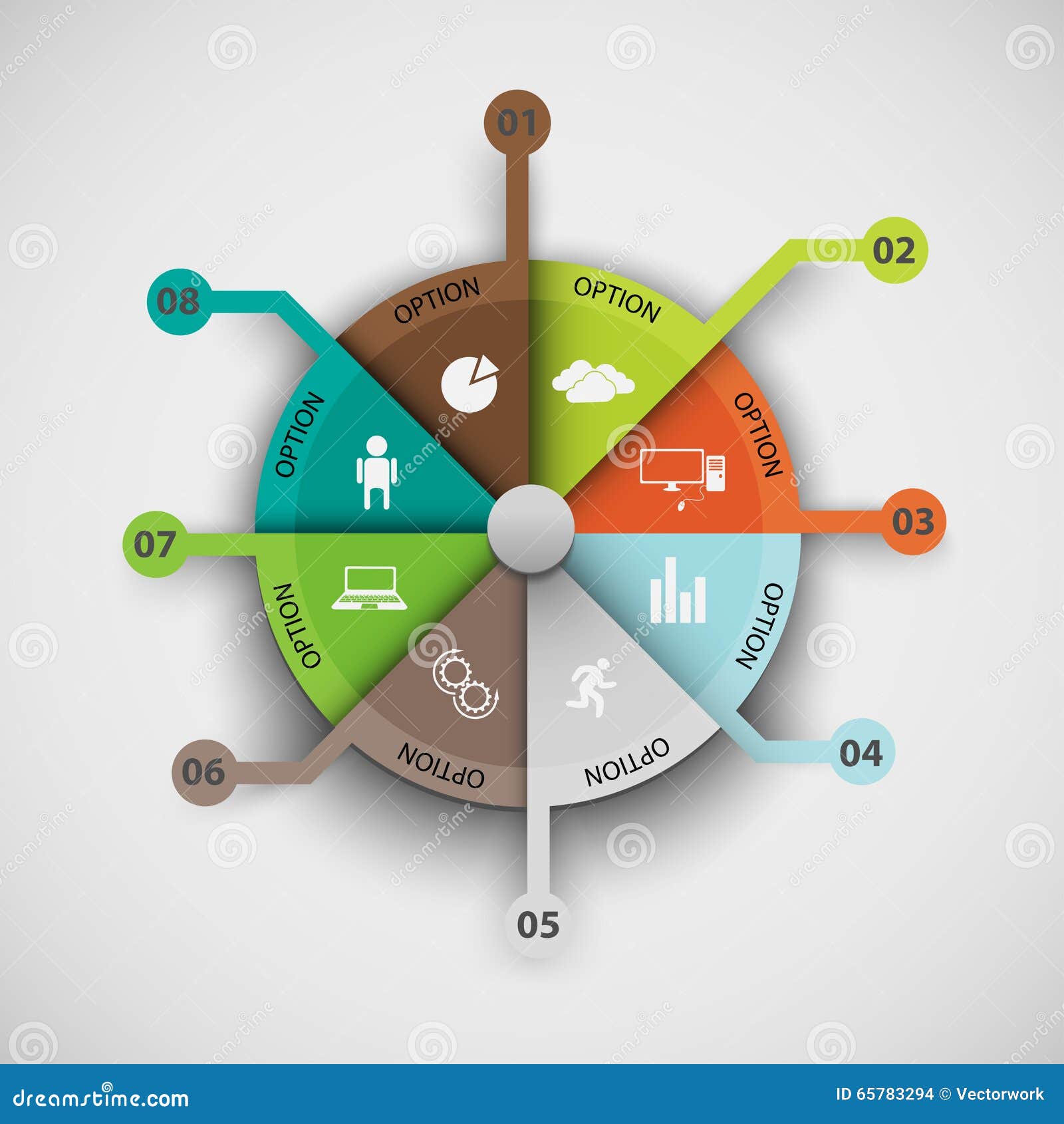 Infographics Data Pattern of Cyclical Processes Stock Vector ...